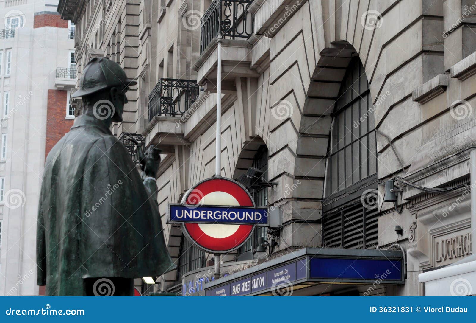 Sherlock Holmes And Its Famous Baker Street With Its Buildings And ...