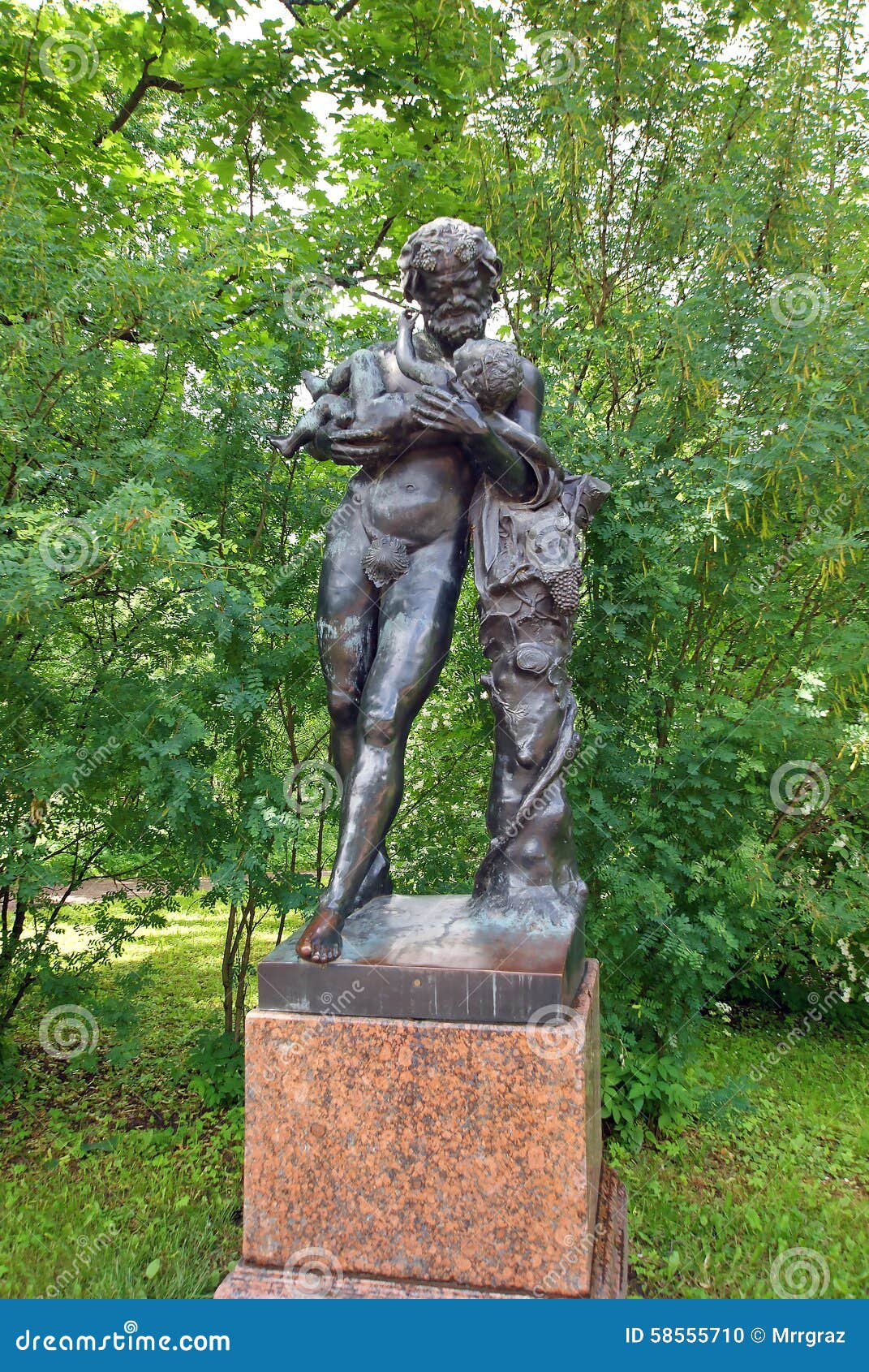 Antique Silenus Statue On Via Del Babuino, Rome Stock Photo ...
