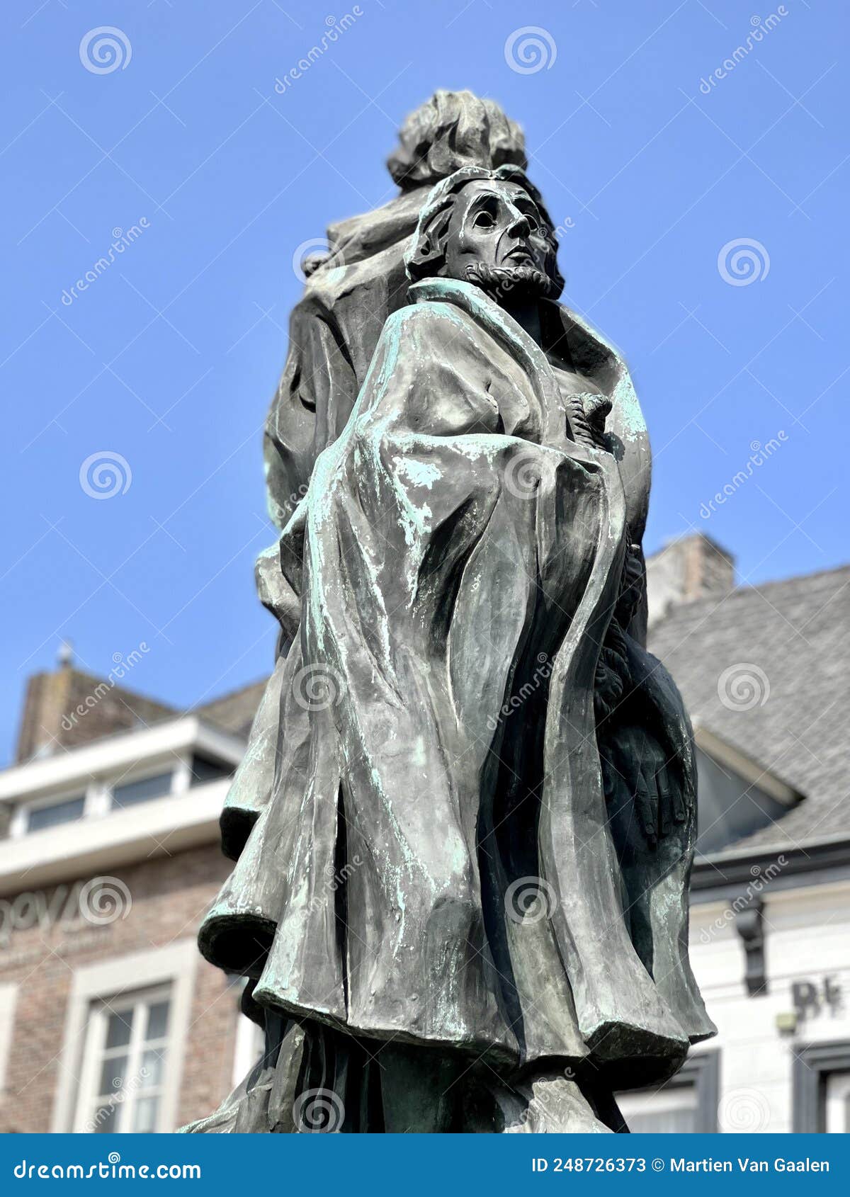 Statue in Sittard. Against the Blue Sky. Editorial Stock Photo - Image ...