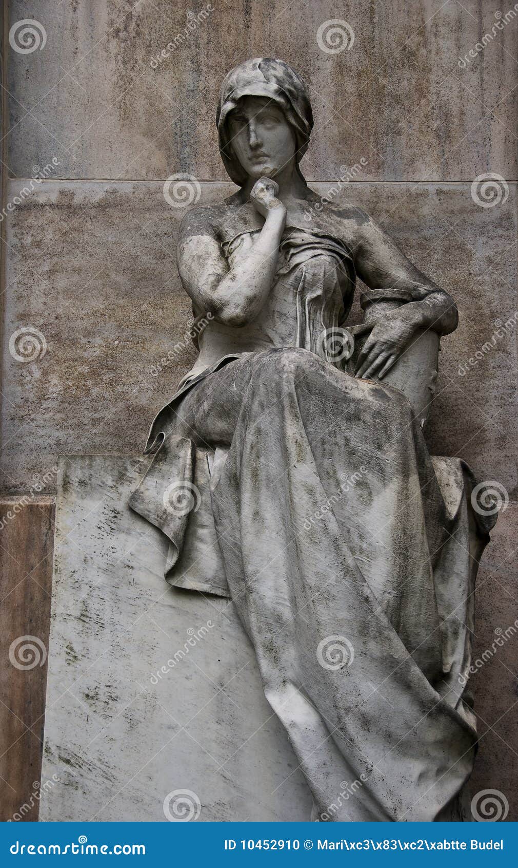 Statue of a sitting woman stock photo. Image of carved - 10452910