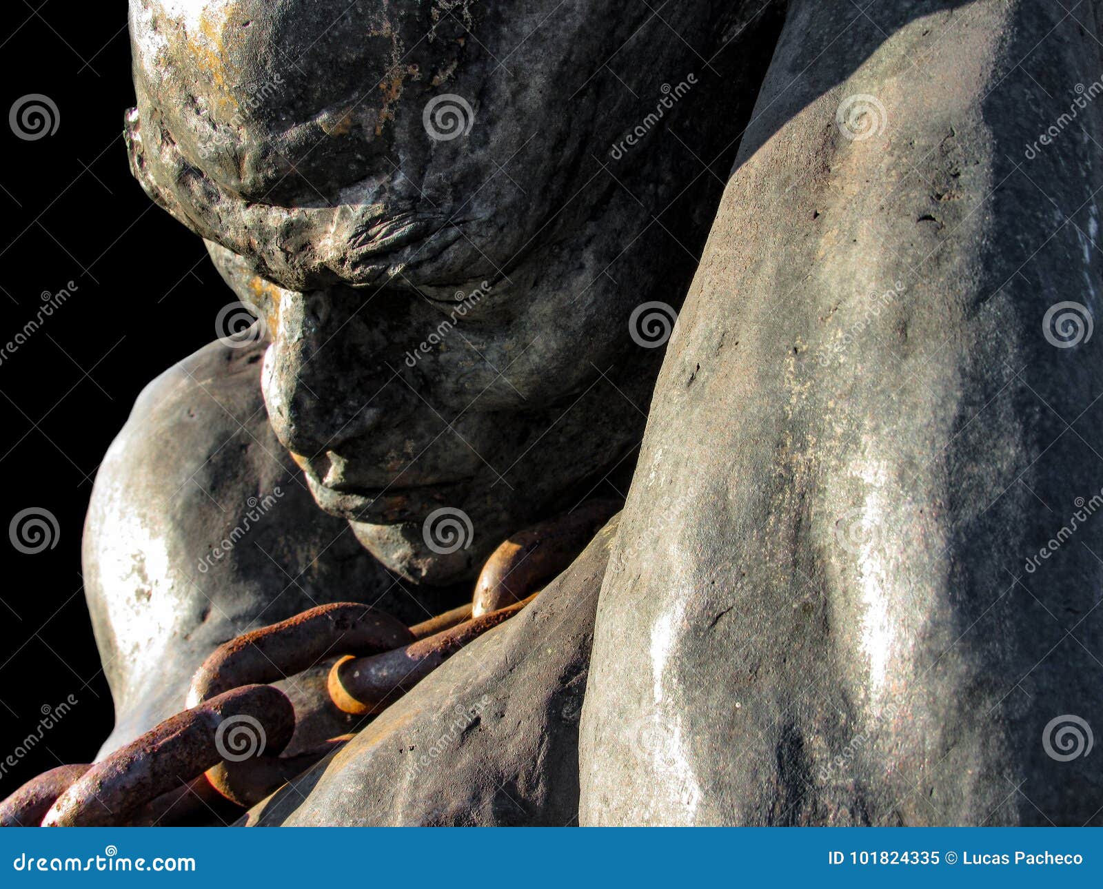 Statue Of A Slave Carrying A Boat Using A Chain Royalty-Free Stock ...