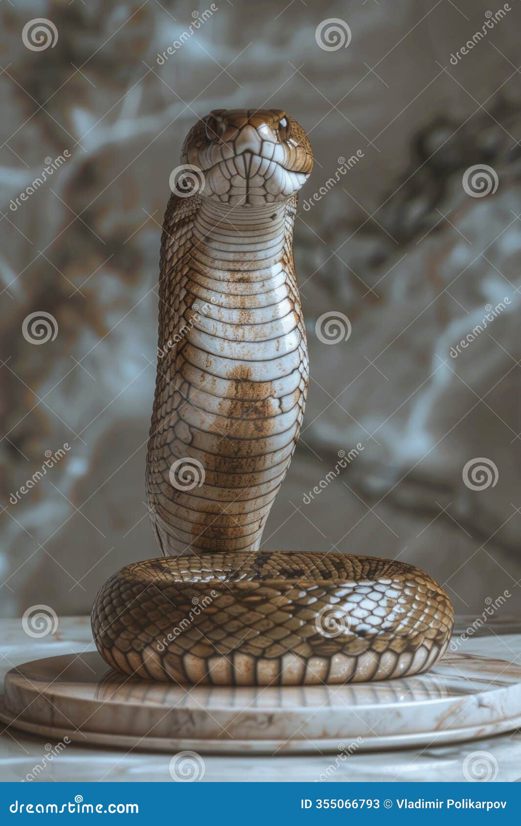 A Statue of a Snake Sitting on a Plate. Suitable for Various Design ...