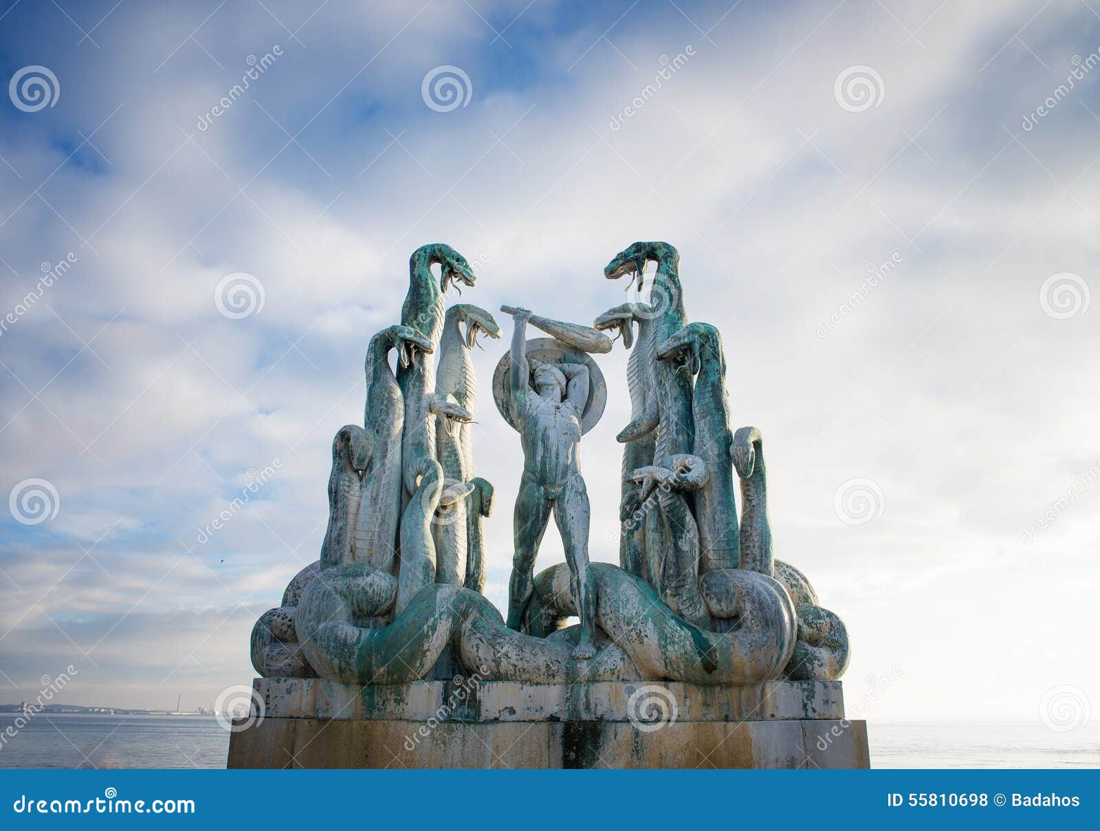 Statue stock photo. Image of architecture, snakes, blue - 55810698