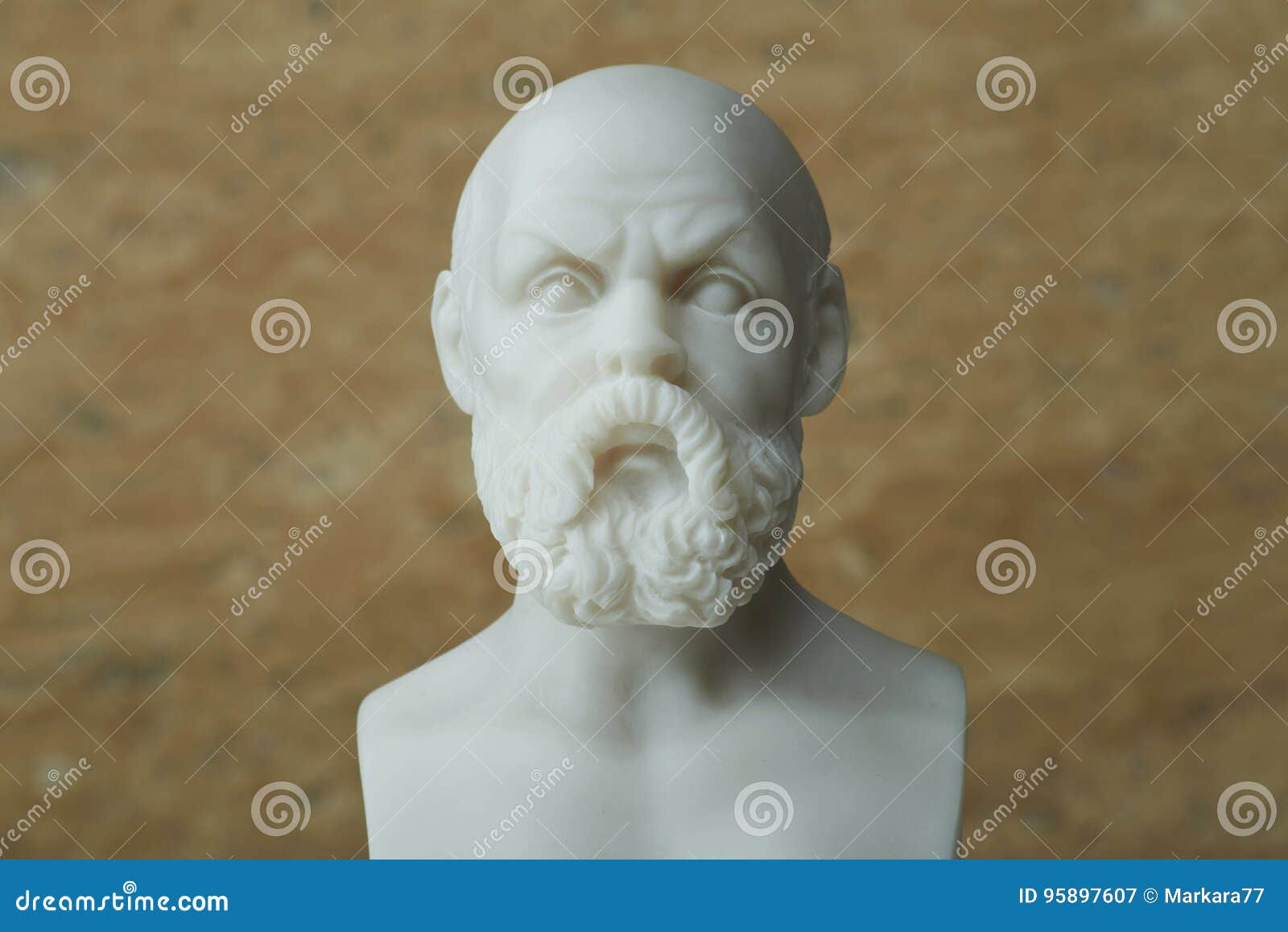 Socrates. Ancient Marble Statue Head Of The Greek Philosopher. Man Bust ...