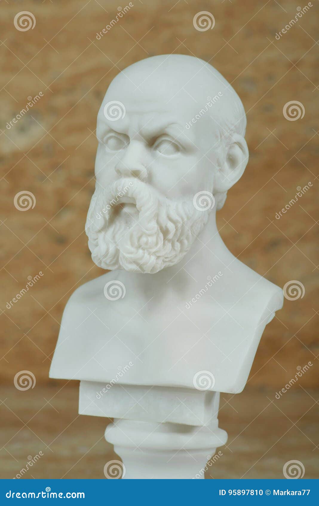 Socrates. Ancient Marble Statue Head Of The Greek Philosopher. Man Bust ...