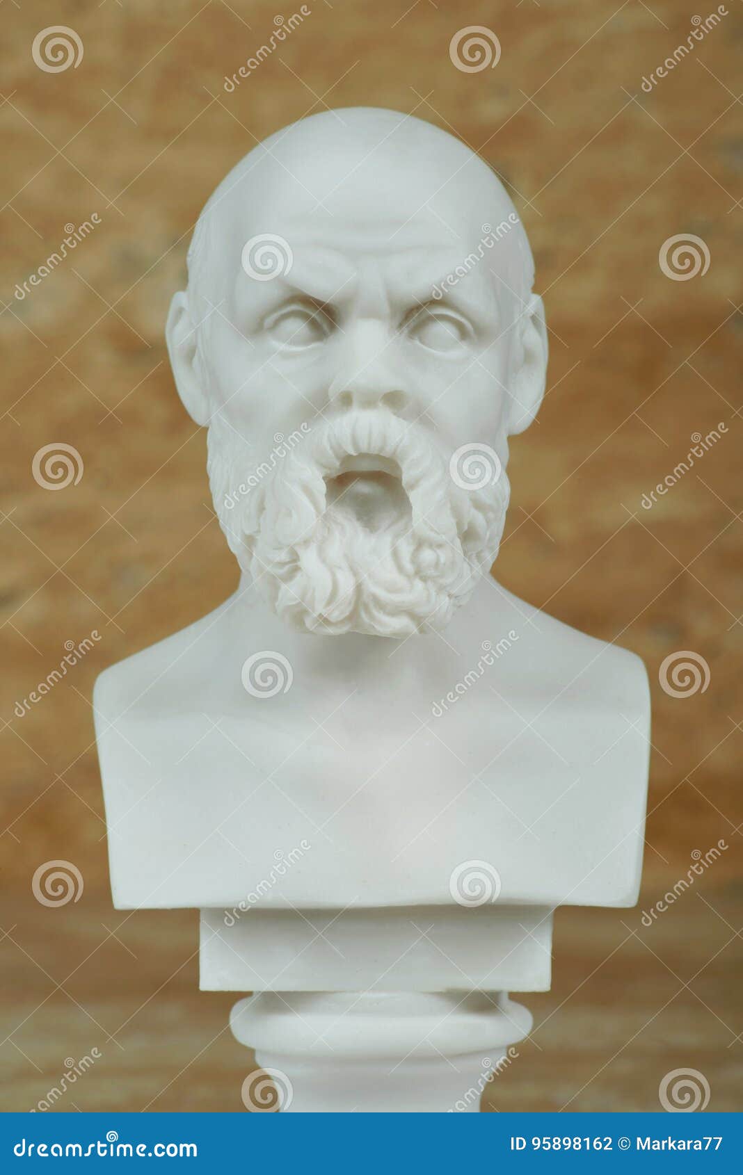 Socrates. Ancient Marble Statue Head Of The Greek Philosopher. Man Bust ...