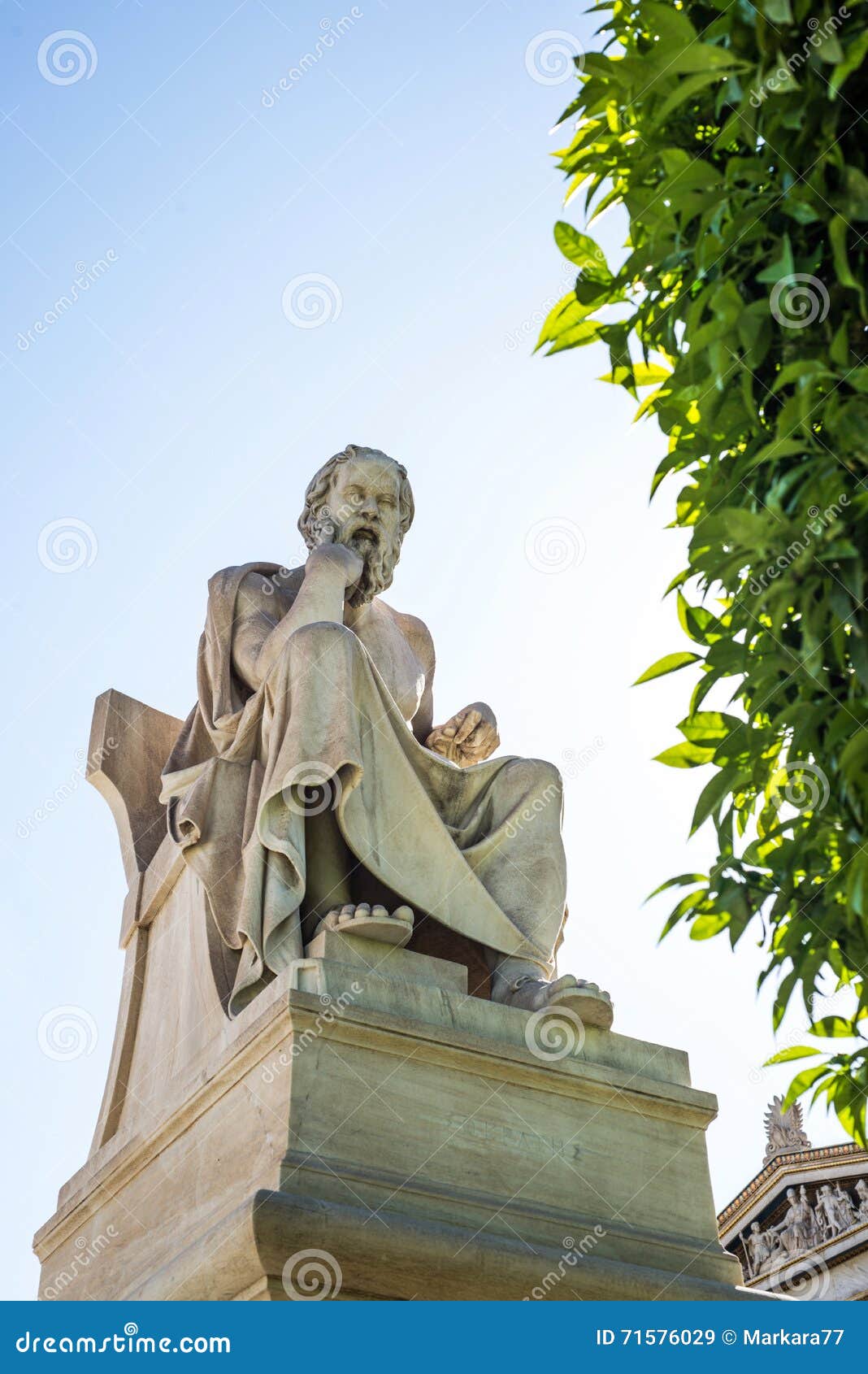 Statue of Socrates stock image. Image of architecture - 71576029
