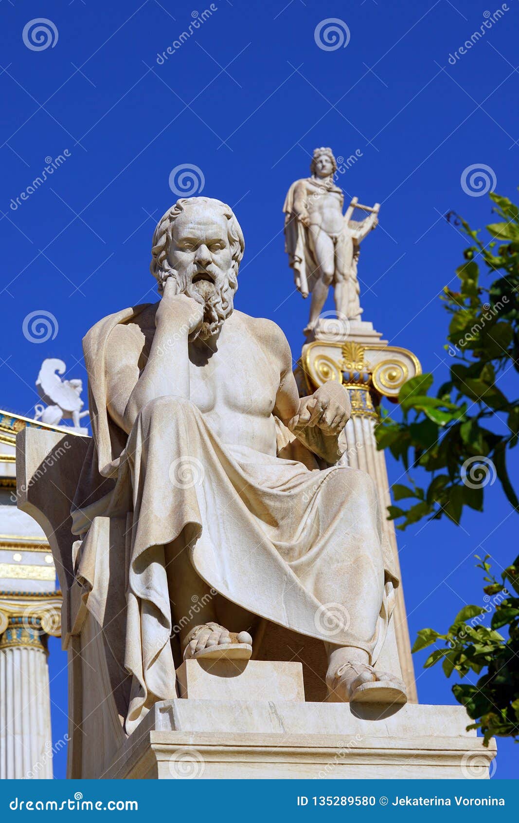 Statue of Socrates and Apollo in Front of the University of Athens ... Statue of Socrates and Apollo in Front of the University of Athens ...