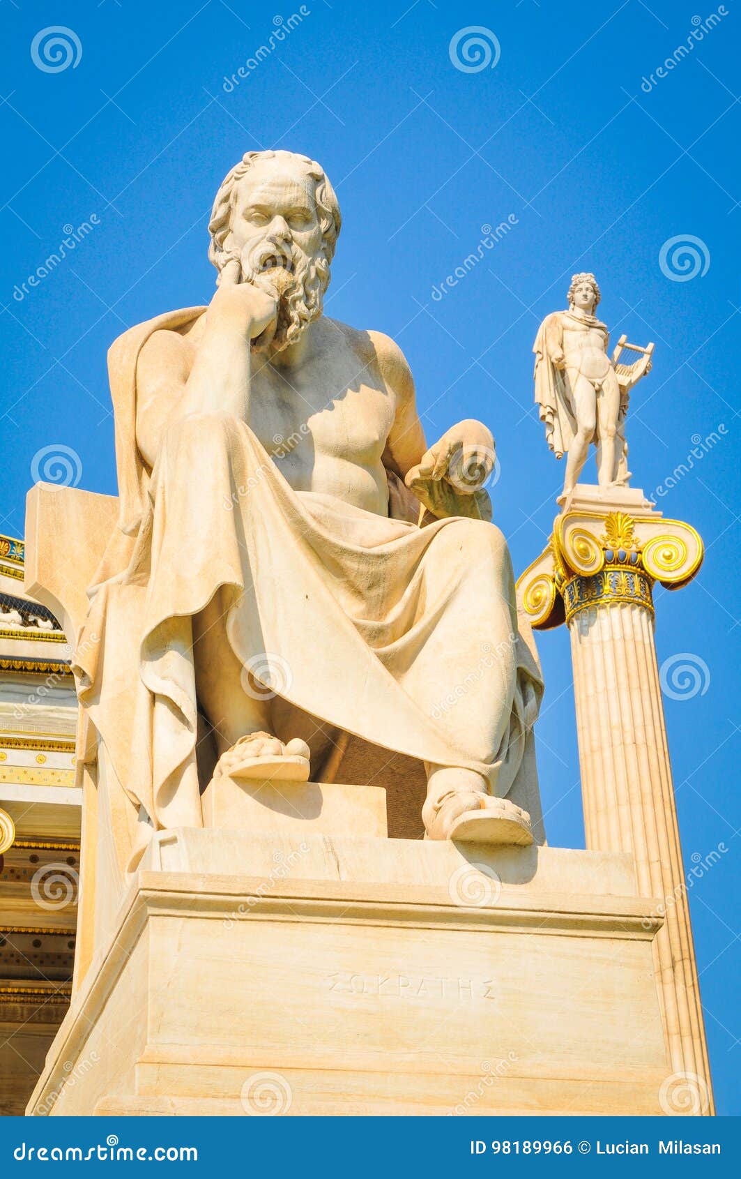 Statue of Socrates stock photo. Image of antique, antiquity - 98189966