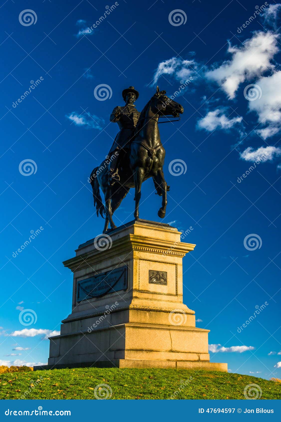 Statue of a Soldier on Horseback at Gettysburg, Pennsylvania. Stock ...