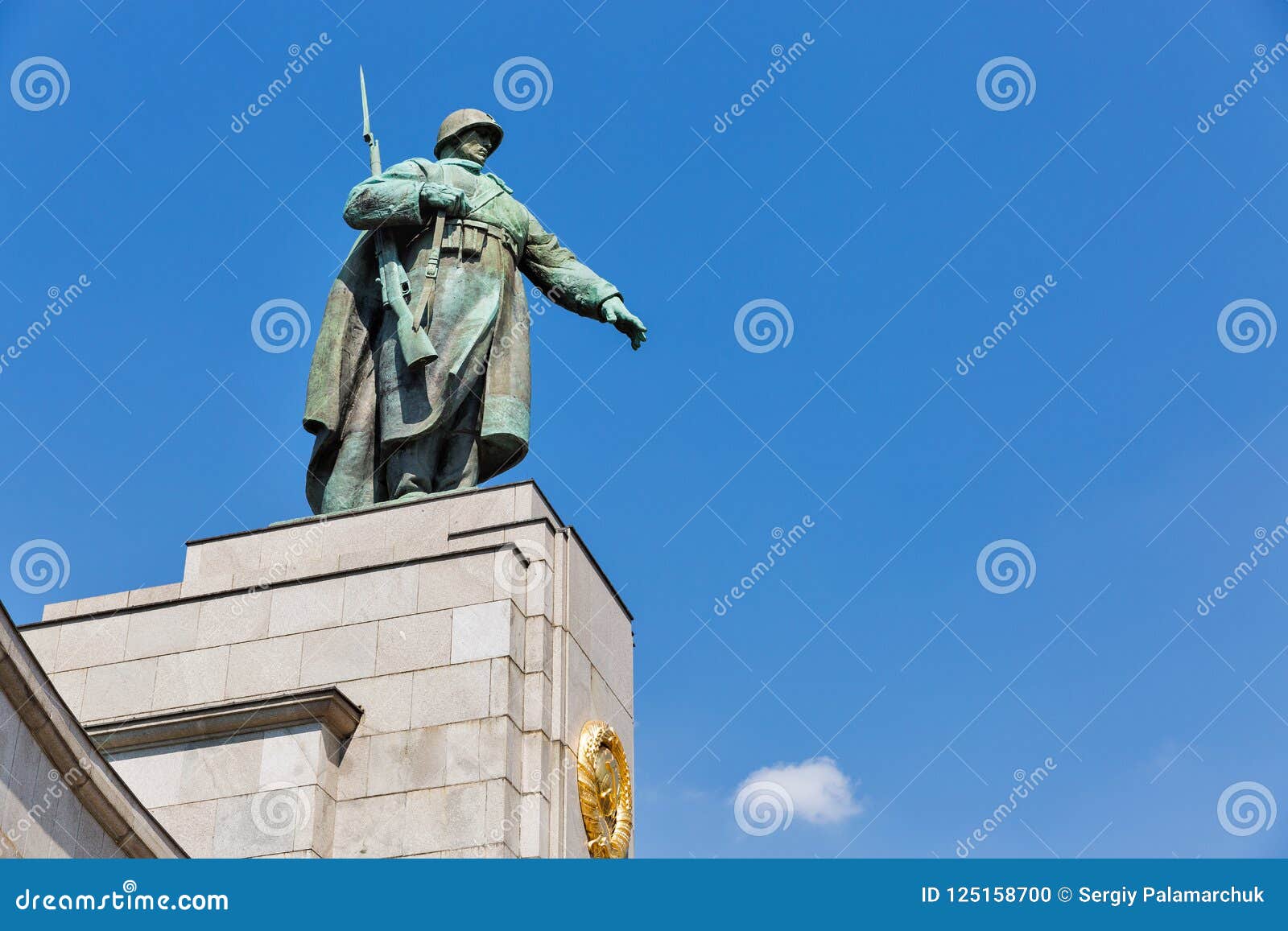Statue of Soviet Soldier at War Memorial in Berlin. Stock Photo - Image ...