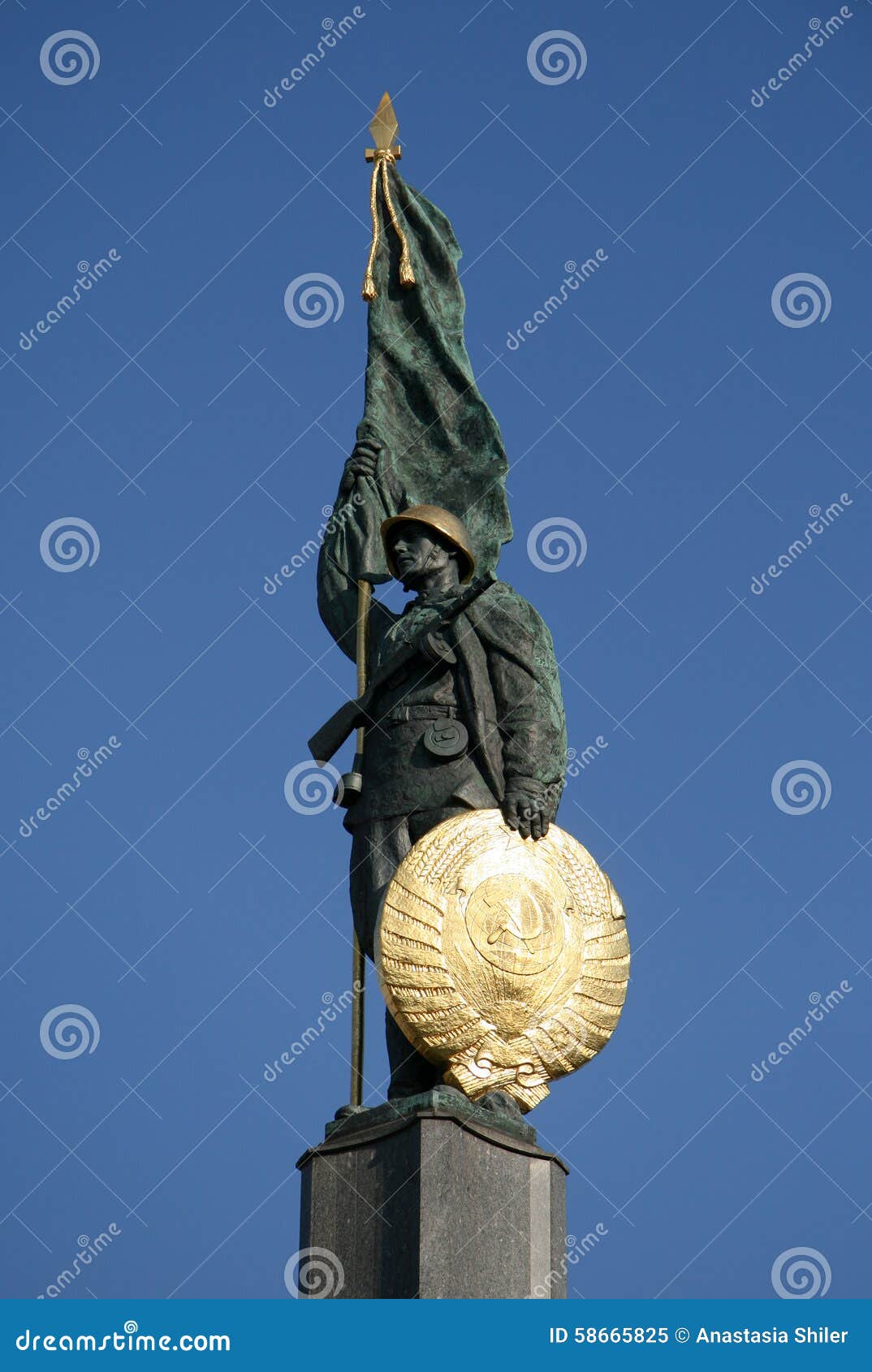 Statue of Soviet War Memorial in Vienna, Austria Stock Image - Image of ...