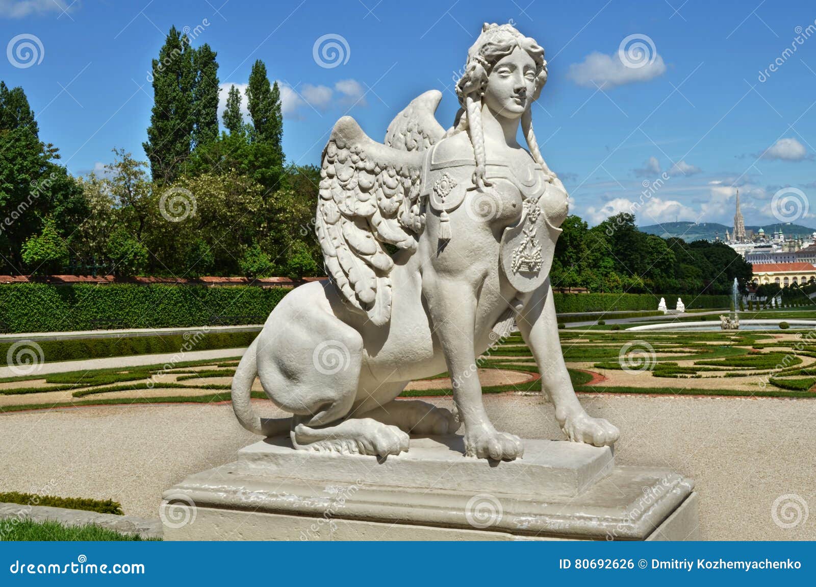 Statue of Sphinx in the Belvedere, Vienna, Austria Stock Photo - Image ...