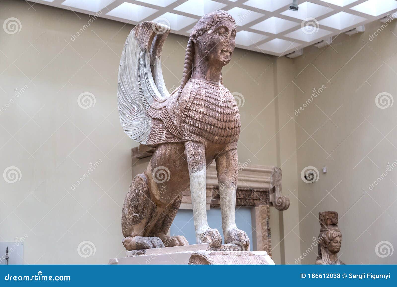 Statue of Sphinx editorial stock photo. Image of statue - 186612038