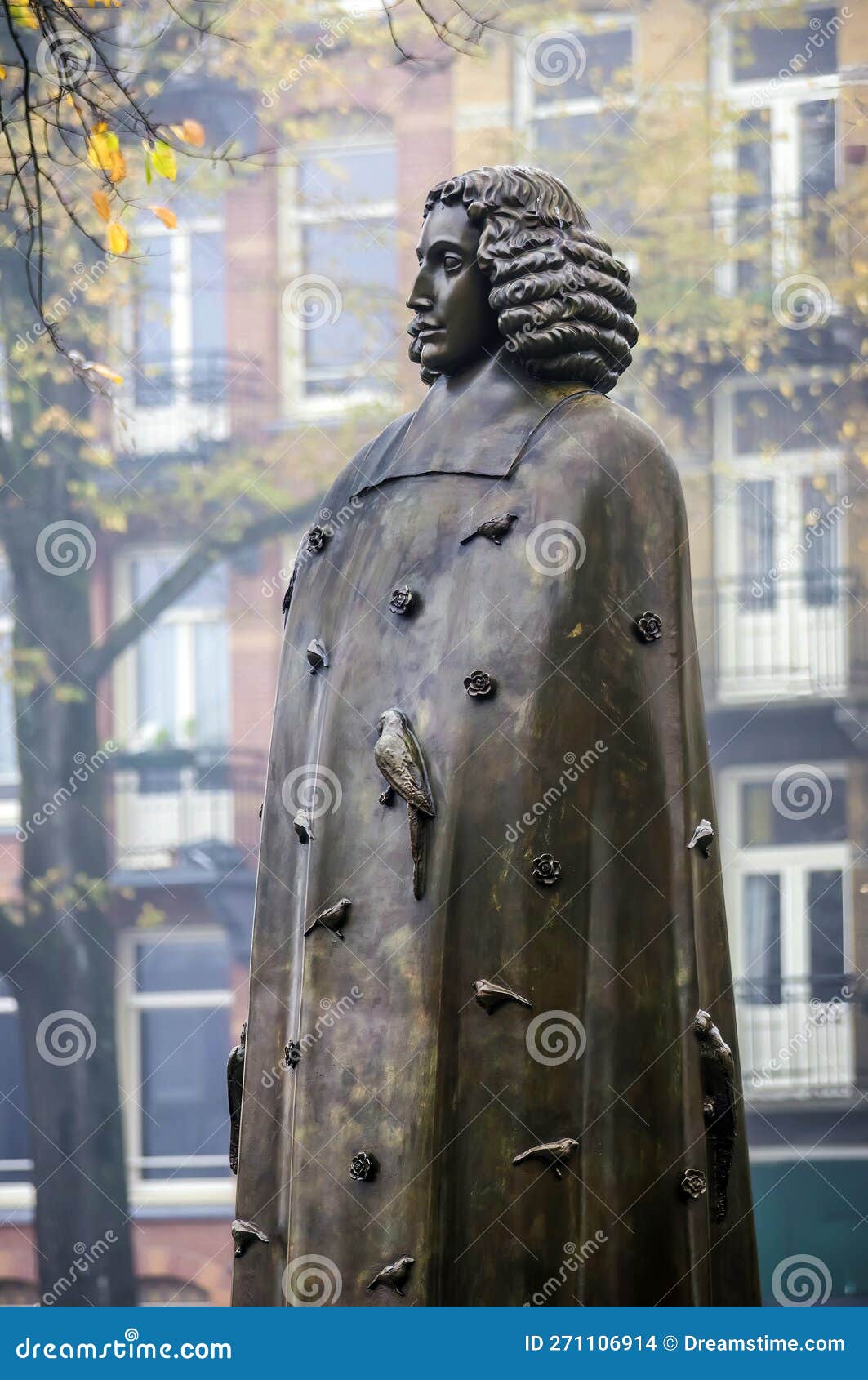 Statue of Spinoza in Amsterdam Stock Photo - Image of statue, history ...