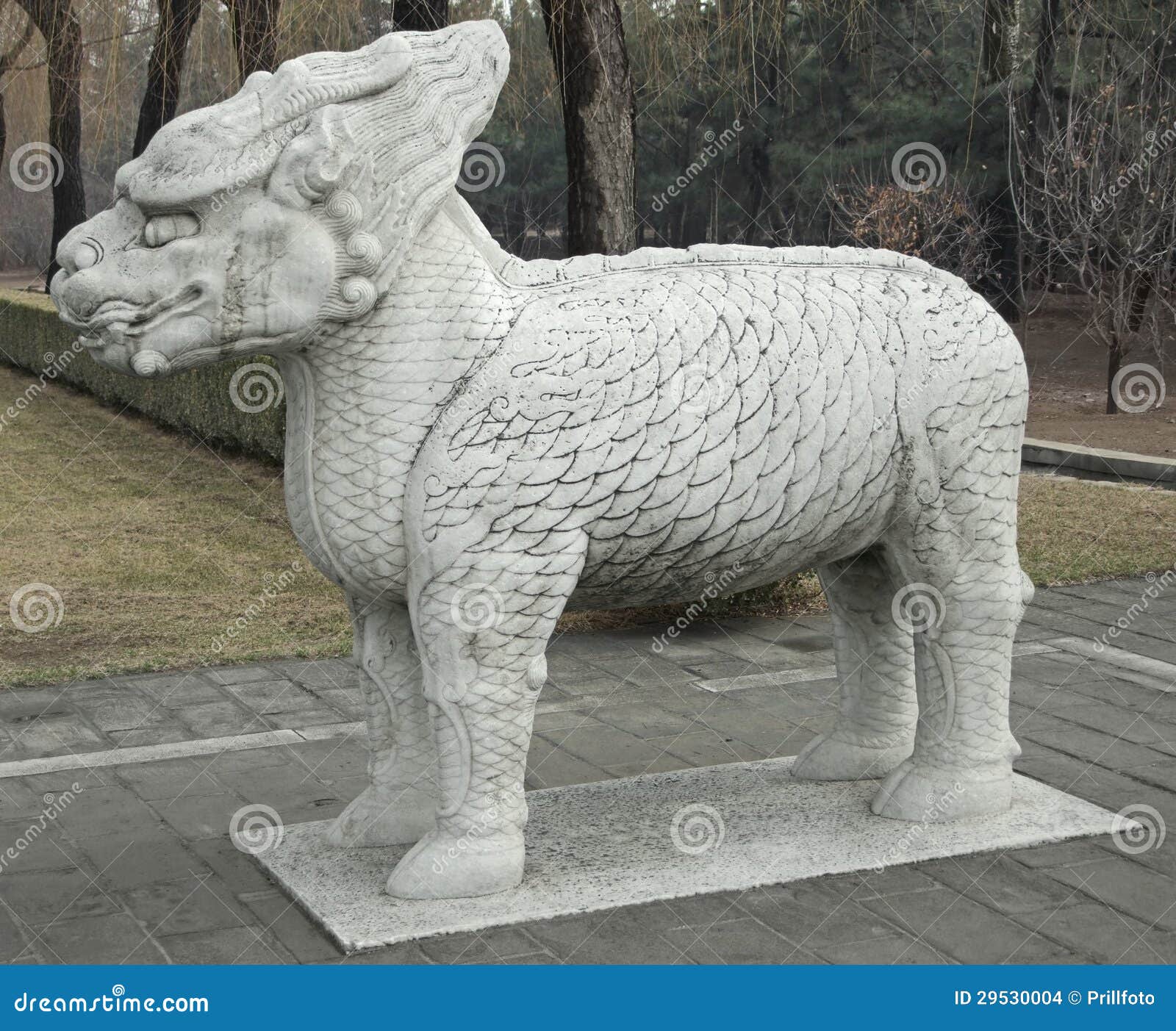 Statue at the Spirit Way in China Stock Photo - Image of china ...