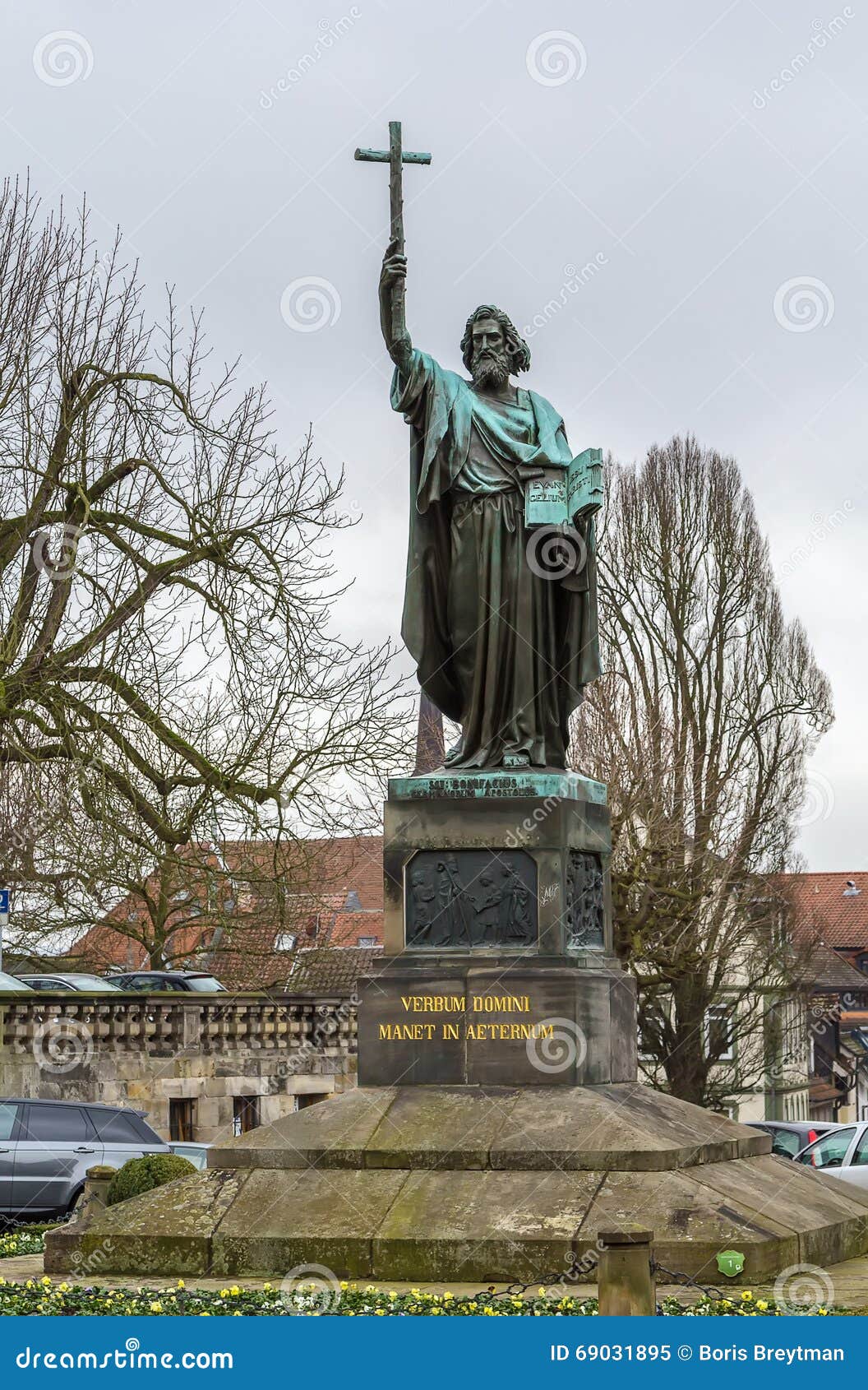 Statue of St. Boniface, Fulda, Germany Stock Image - Image of germany ...