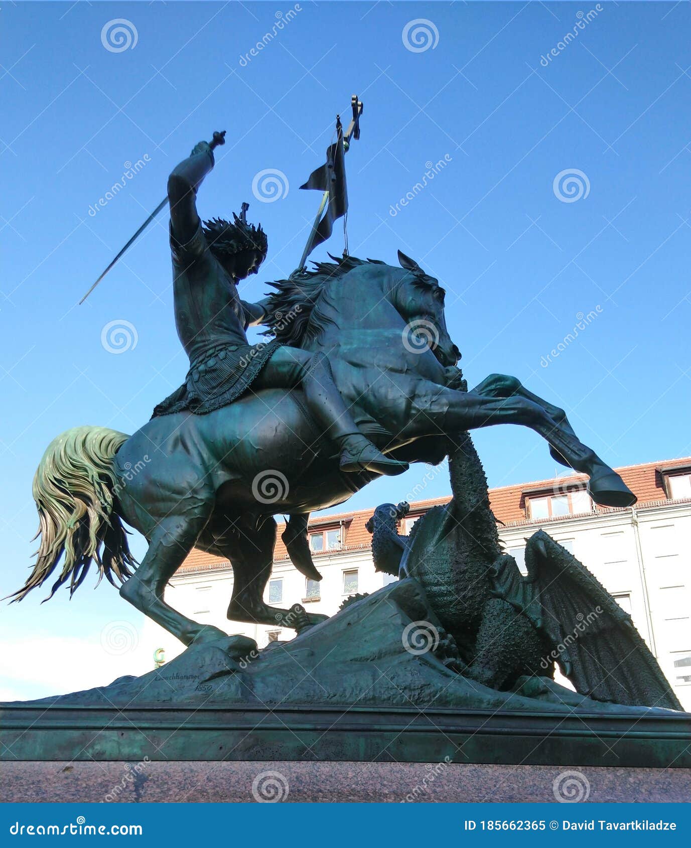 Statue of St. George and the Dragon in Berlin City Editorial Image ...