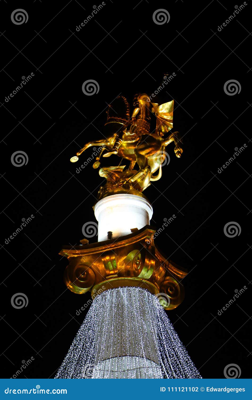 Statue of St. George in Tbilisi - Georgia Editorial Photography - Image ...