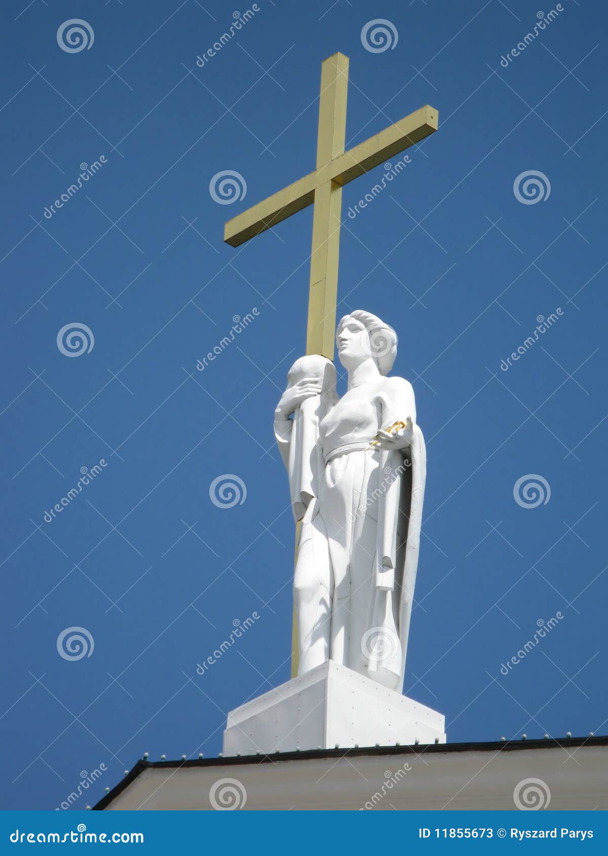 Statue of St. Helena with the Cross Stock Image - Image of cathedral ...