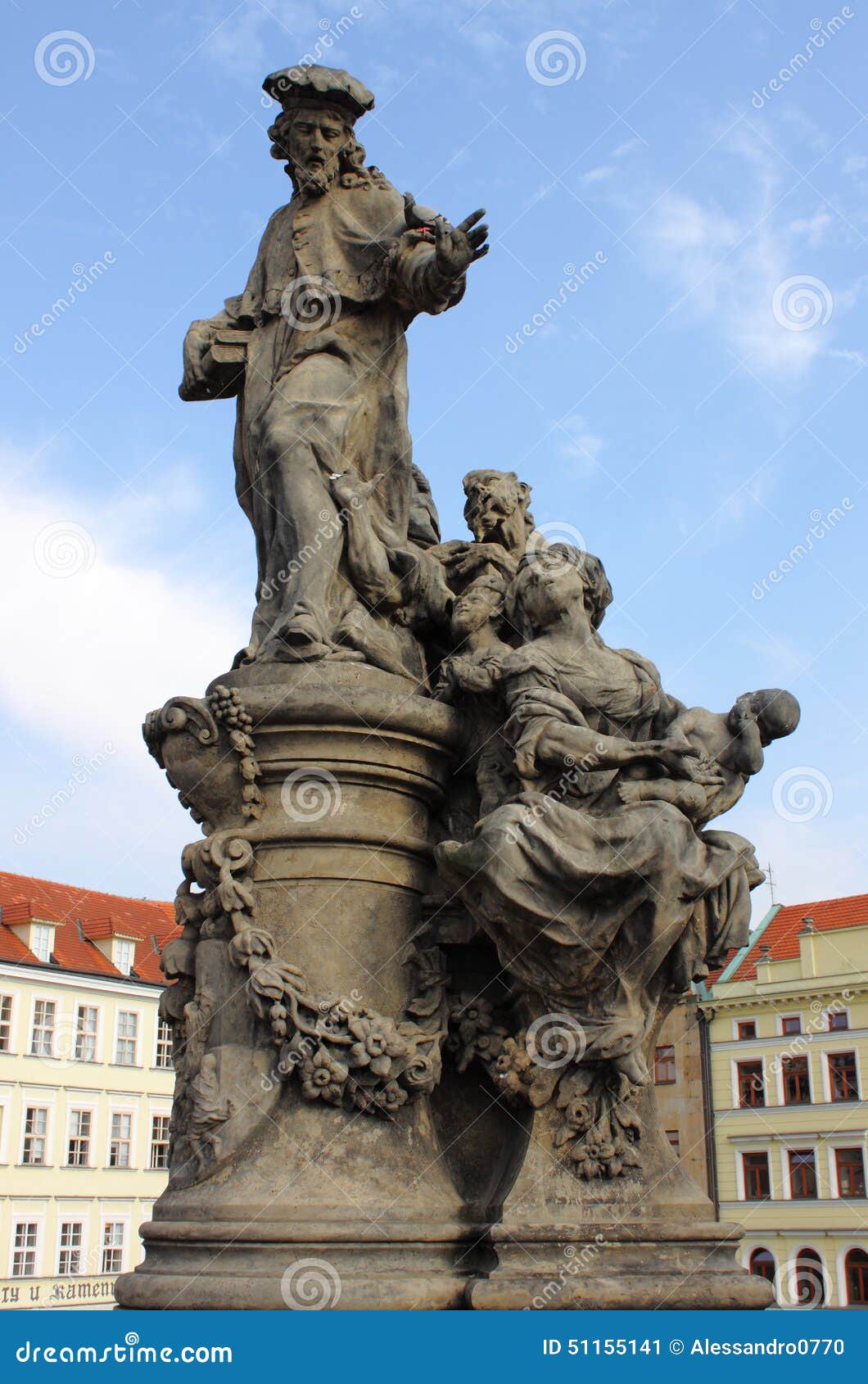 Statue of St. Ivo in Prague Stock Image - Image of sculpture, europe ...