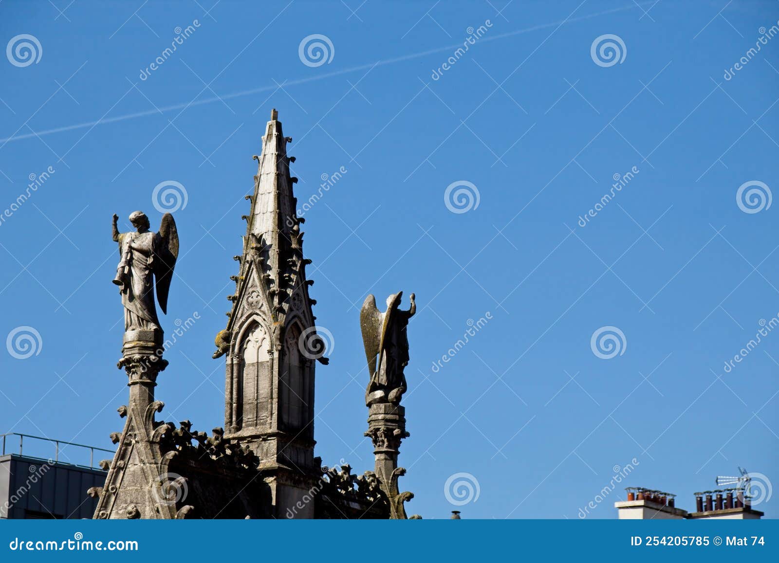 Statue of St John the Baptist Stock Image - Image of tower, building ...