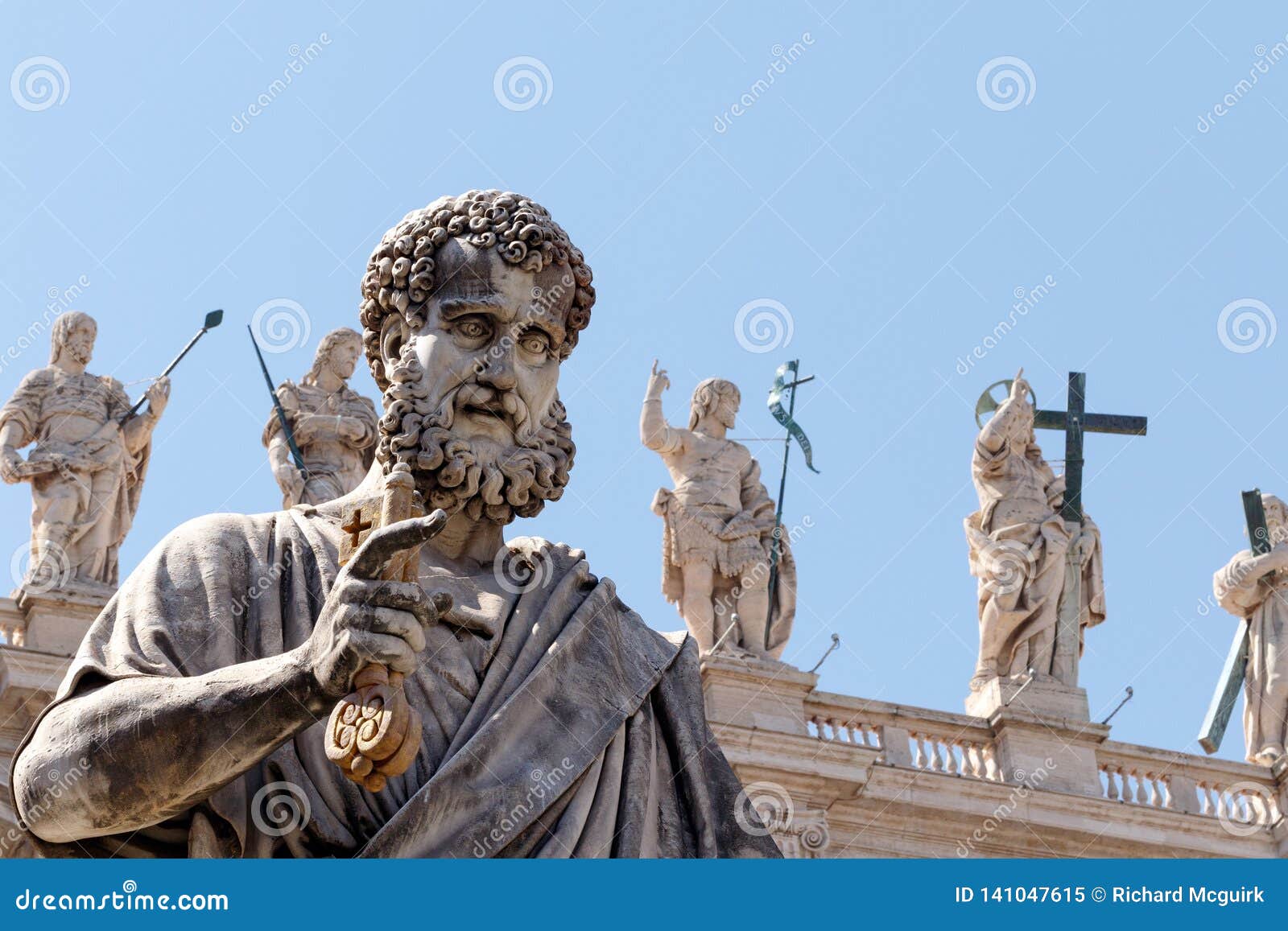Statue of St. Peter in the Vatican Stock Image - Image of medieval ...