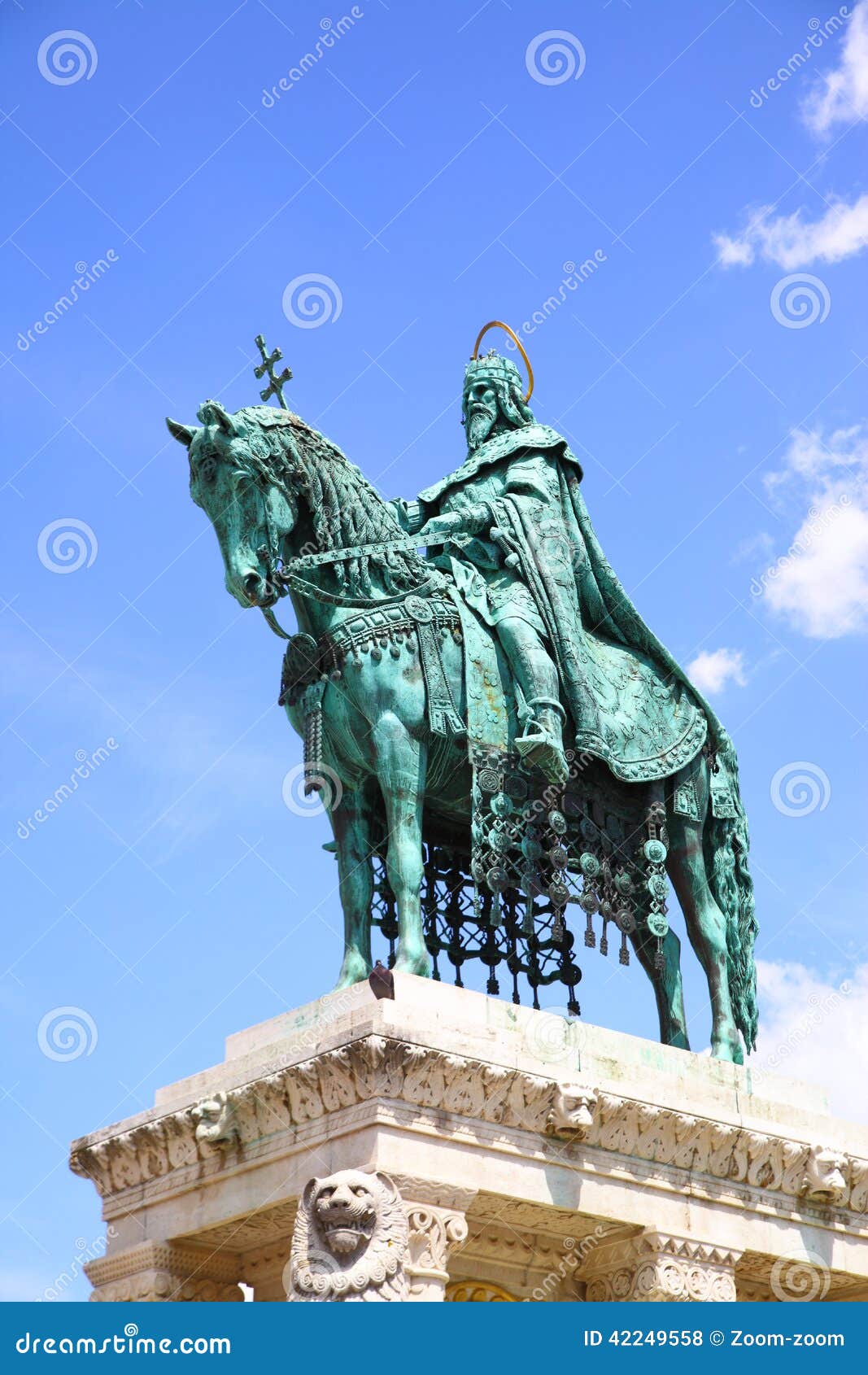 Statue of St. Stephen stock photo. Image of dome, blue - 42249558