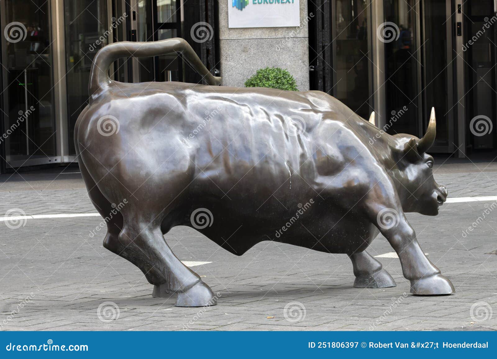 Statue Stier at Amsterdam the Netherlands 14-3-2022 Editorial ...