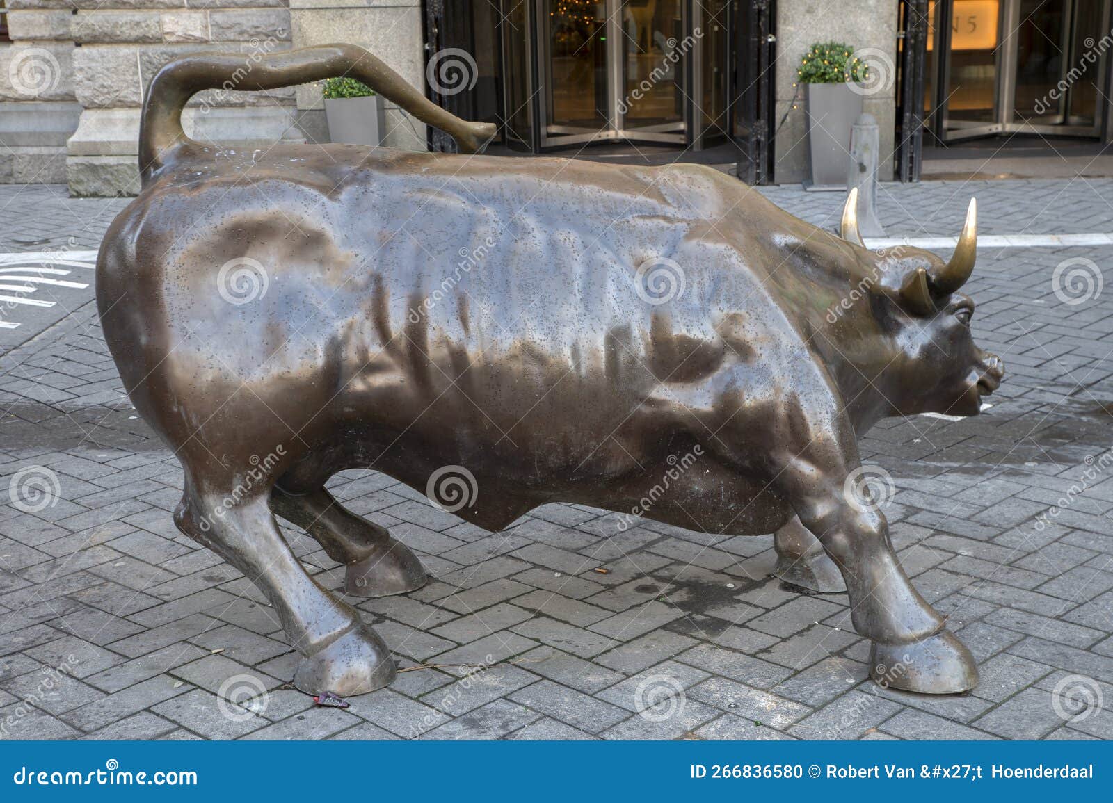 Statue Stier at Amsterdam the Netherlands 2-1-2023 Editorial Image ...