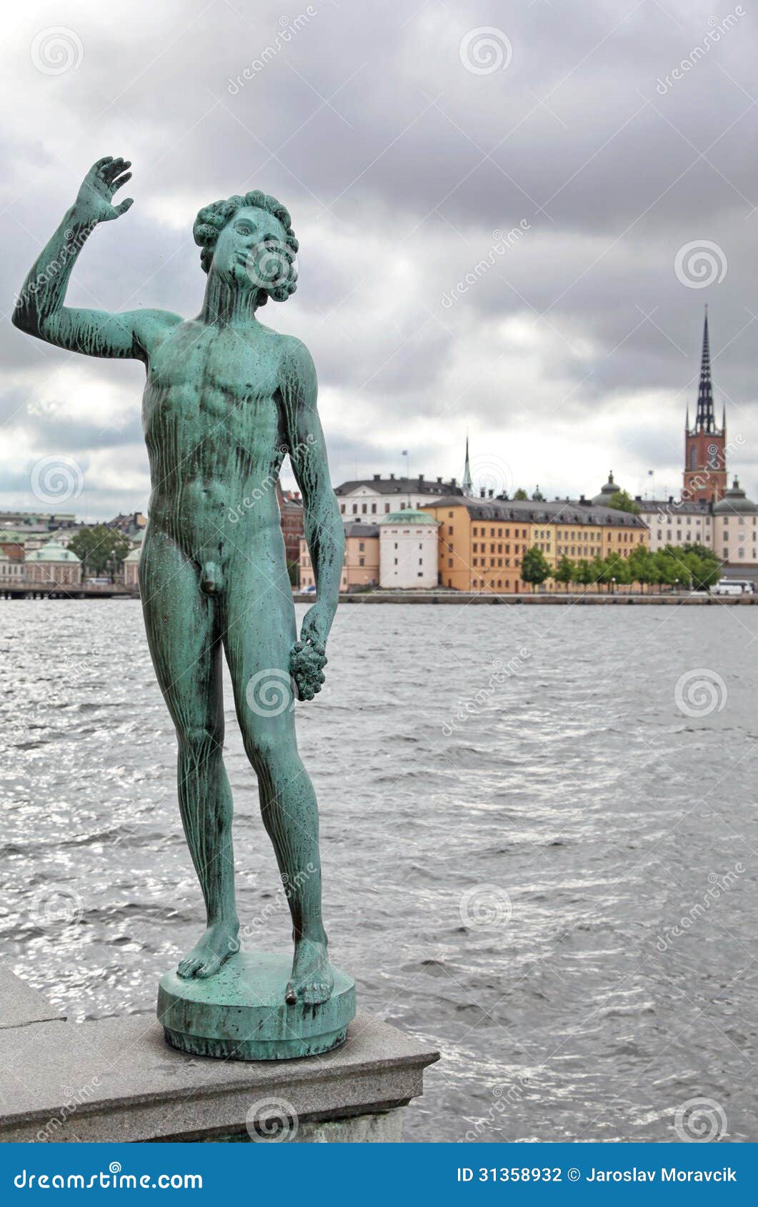 Statue in Stockholm, Sweden Stock Photo - Image of aged, destination ...