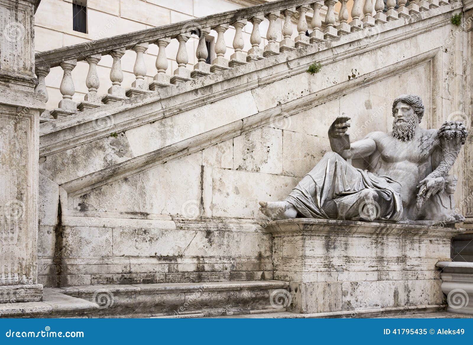 Statue, Symbolizing the River Nile. Senators Palace, Rome Stock Image ...