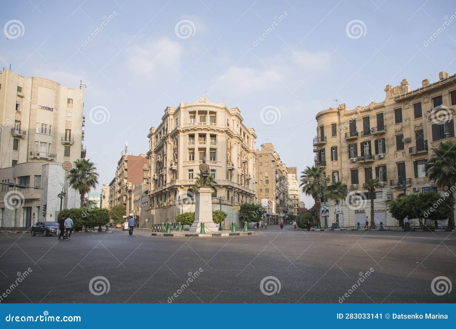 The Statue Of Talaat Harb Is Located In Midan Talaat Harb Square ...