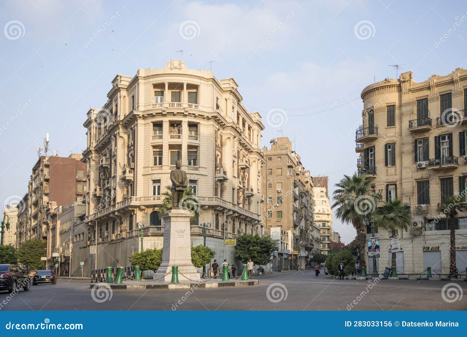 Statue of Talaat Harb is Located in Midan Talaat Harb Square, Downtown ...