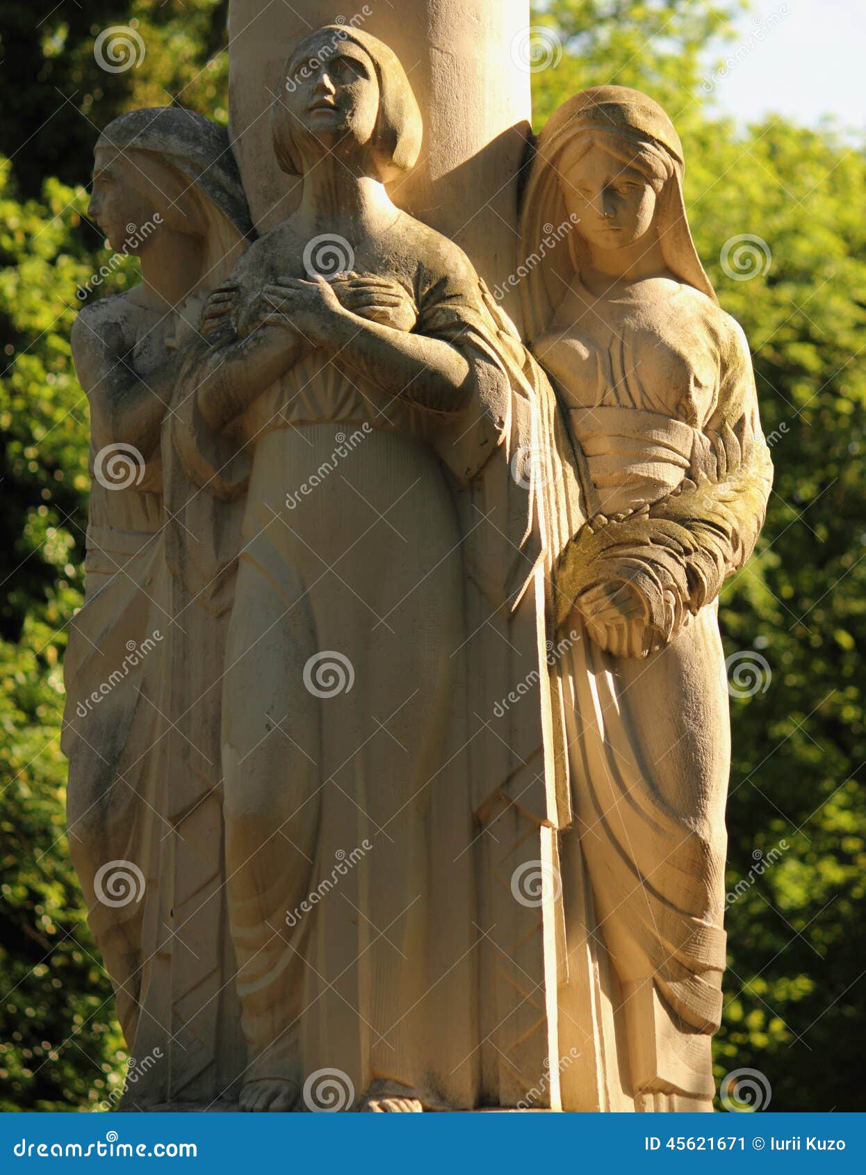 Statue of Three Women As a Symbol of Past, Present and Future Stock ...