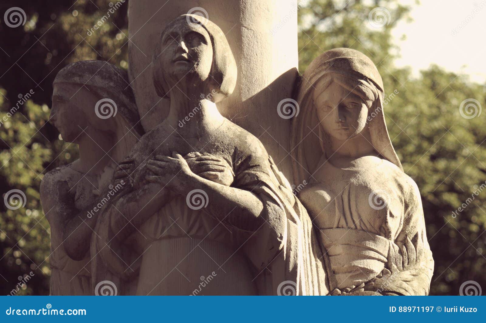 Statue of Three Women As a Symbol of Past, Present and Future Stock ...