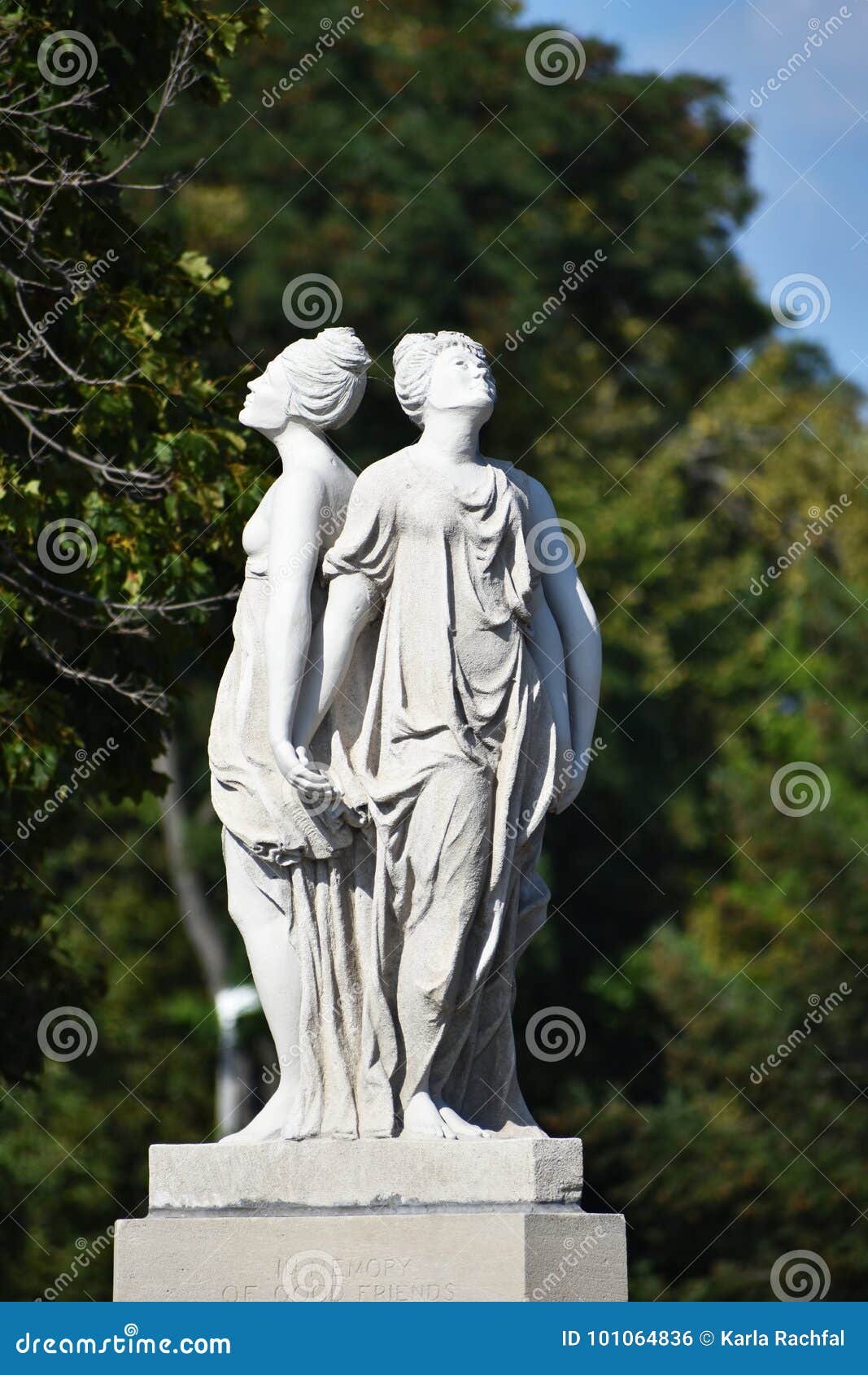 Statue of three women stock photo. Image of women, stone - 101064836
