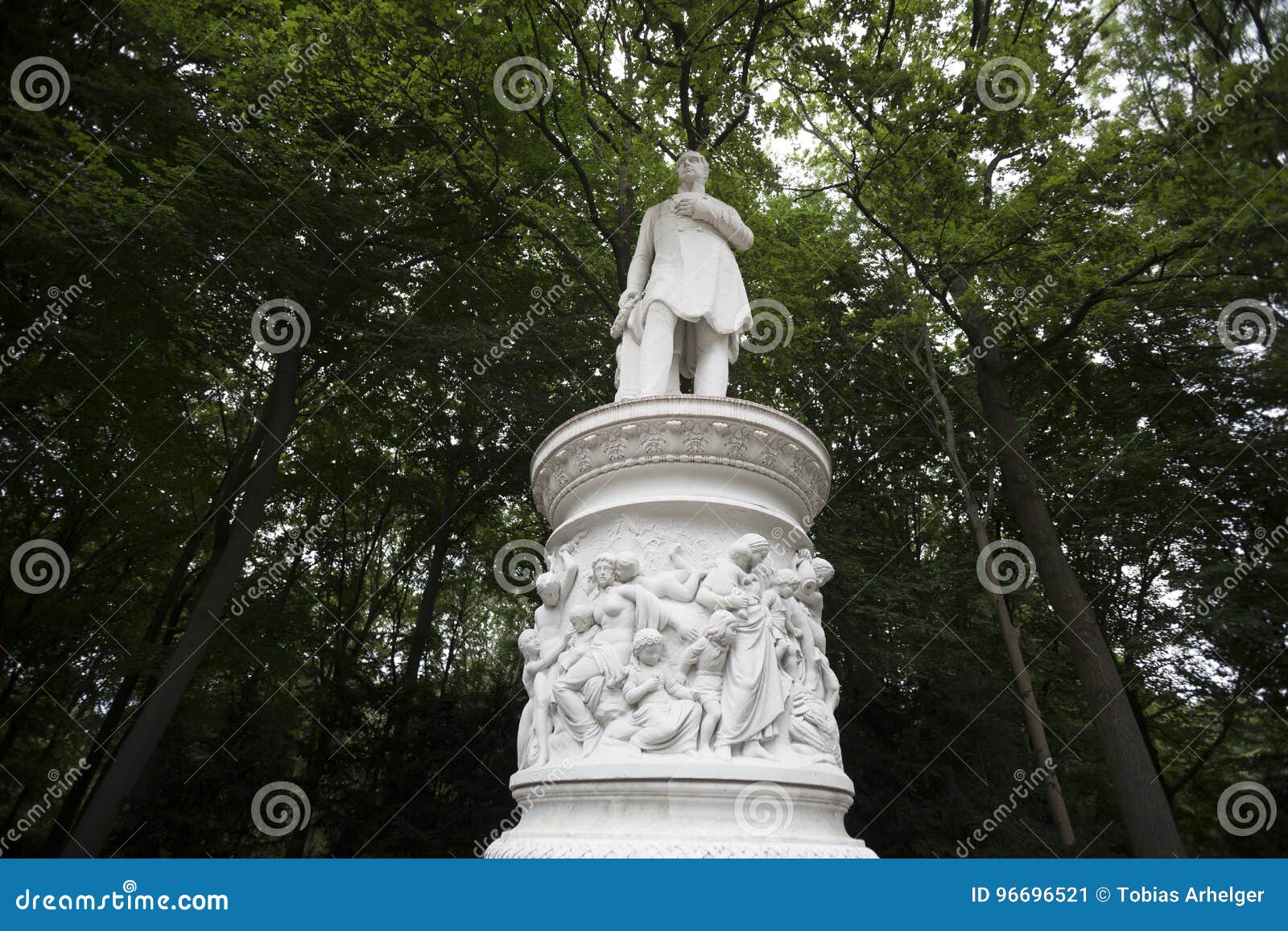 Statue Tiergarten Park Berlin Germany Stock Image - Image of branches ...