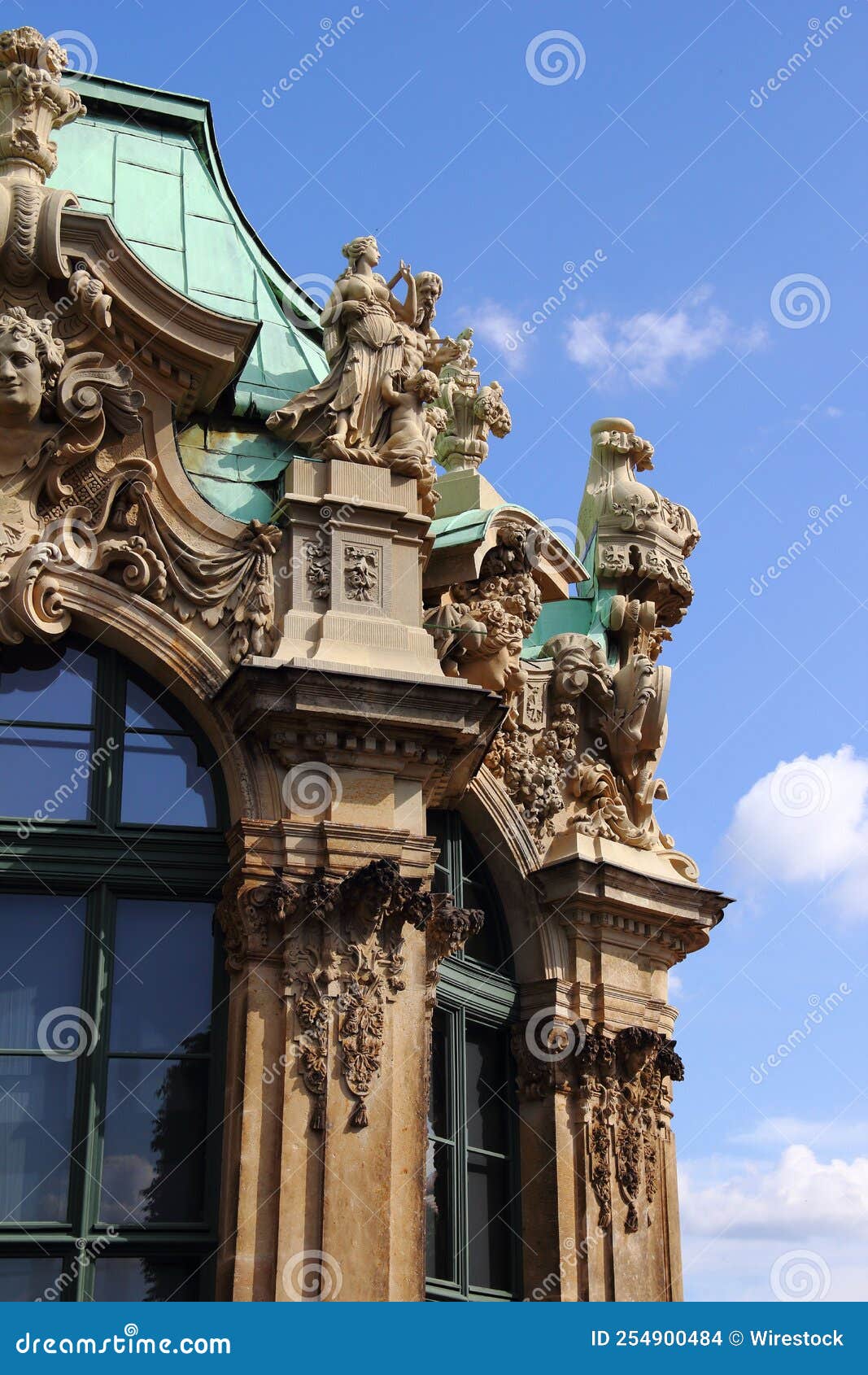 Statue on Top of the Building Stock Photo - Image of tourism, urban ...