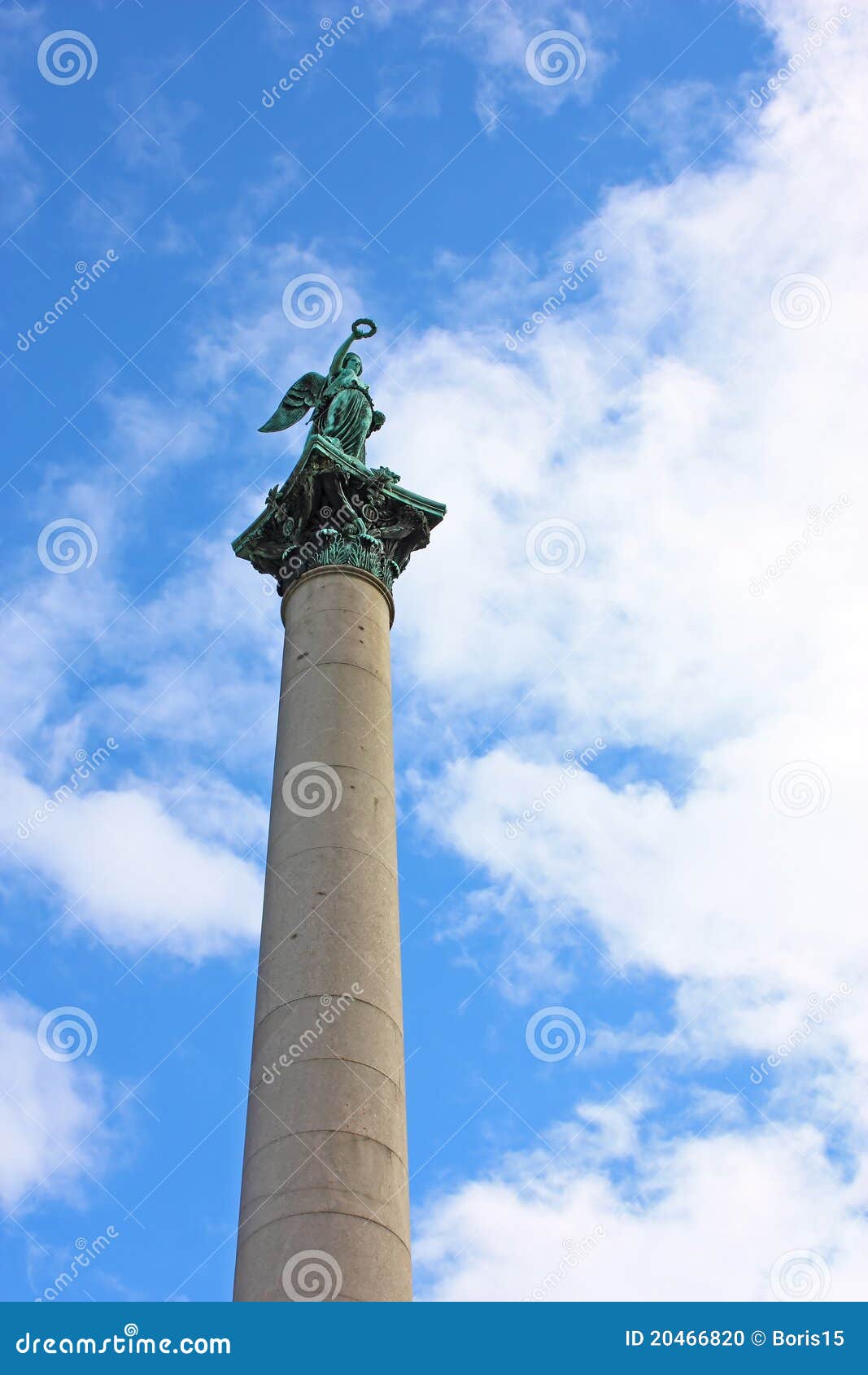Statue on Top of the Column Stock Photo - Image of statue, architecture ...