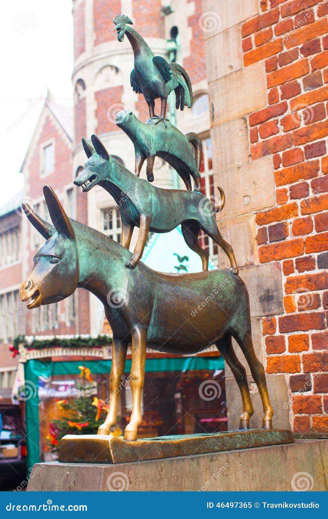 The Statue of Town Musicians of Bremen, Germany Stock Image - Image of ...