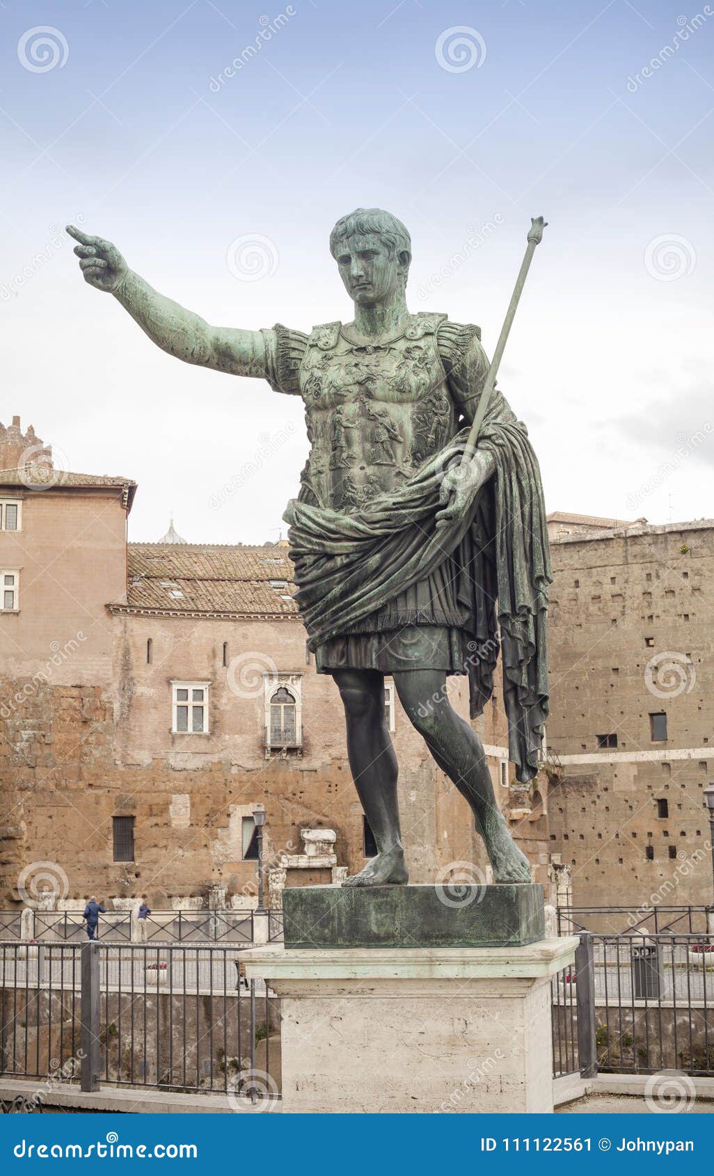 Statue of Trajan Emperor in Rome City Stock Image - Image of caesar ...
