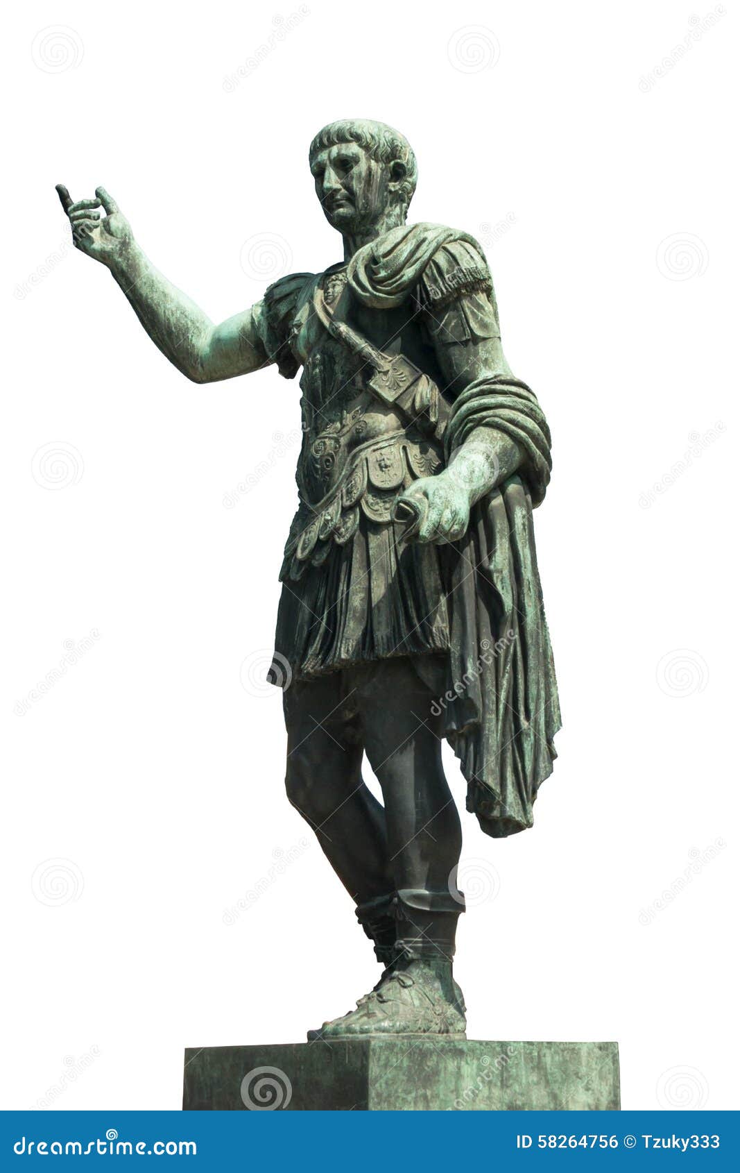 Statue of Trajan, the Roman Emperor Stock Photo - Image of italy, king ...