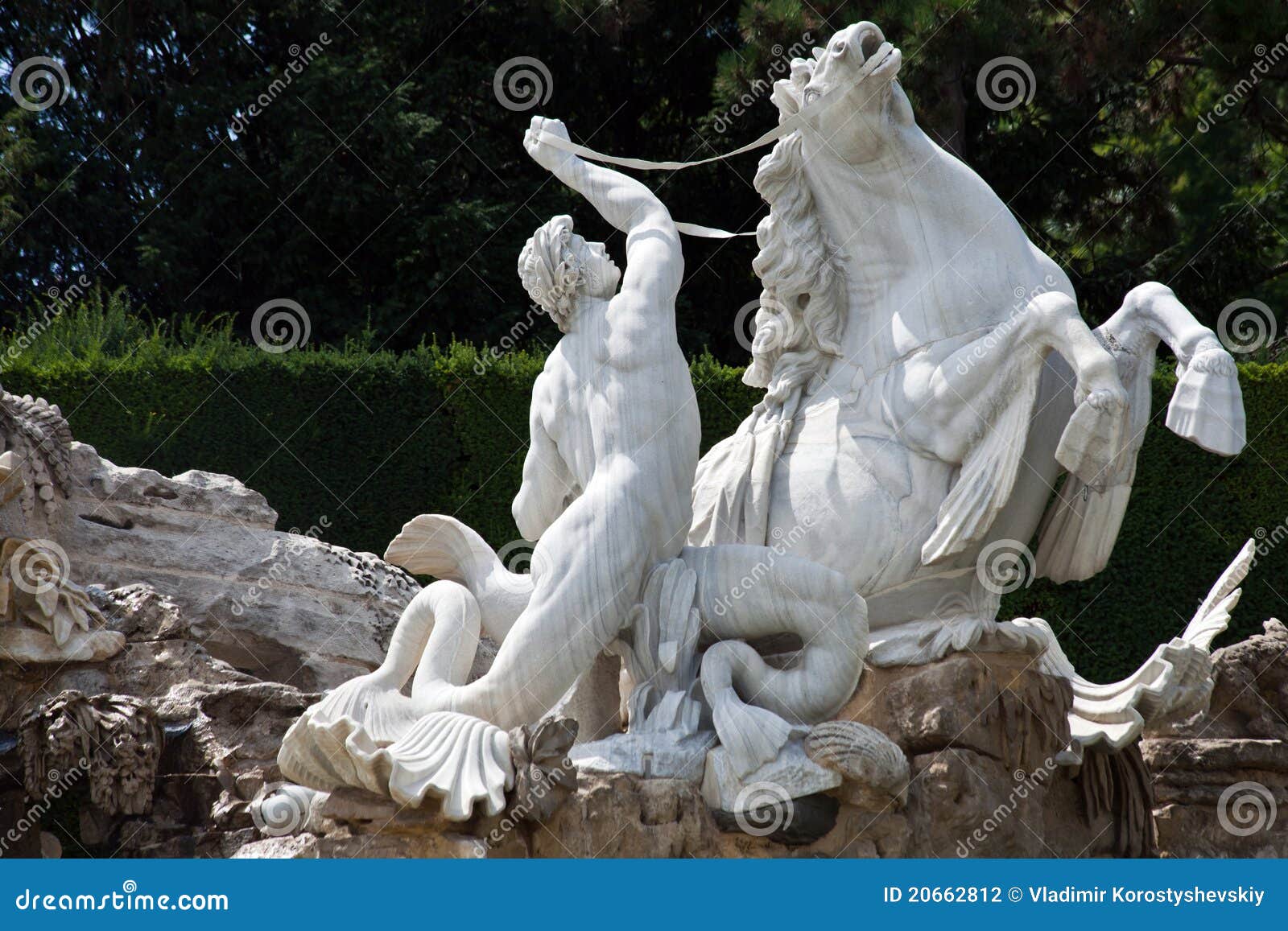 Neptune & Triton Sculpture By Bernini Editorial Photo | CartoonDealer ...