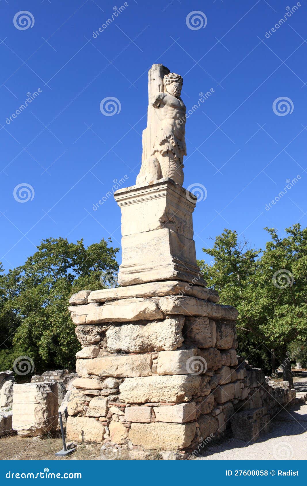 Statue of triton stock photo. Image of neptune, pillar - 27600058