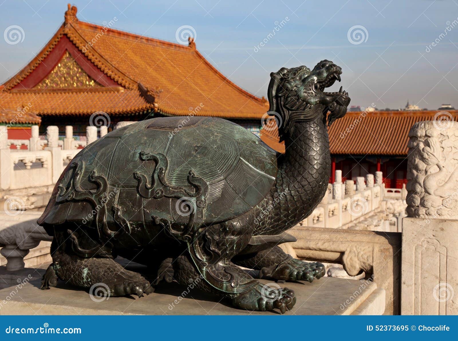 STATUE of a TURTLE stock image. Image of chinese, east - 52373695