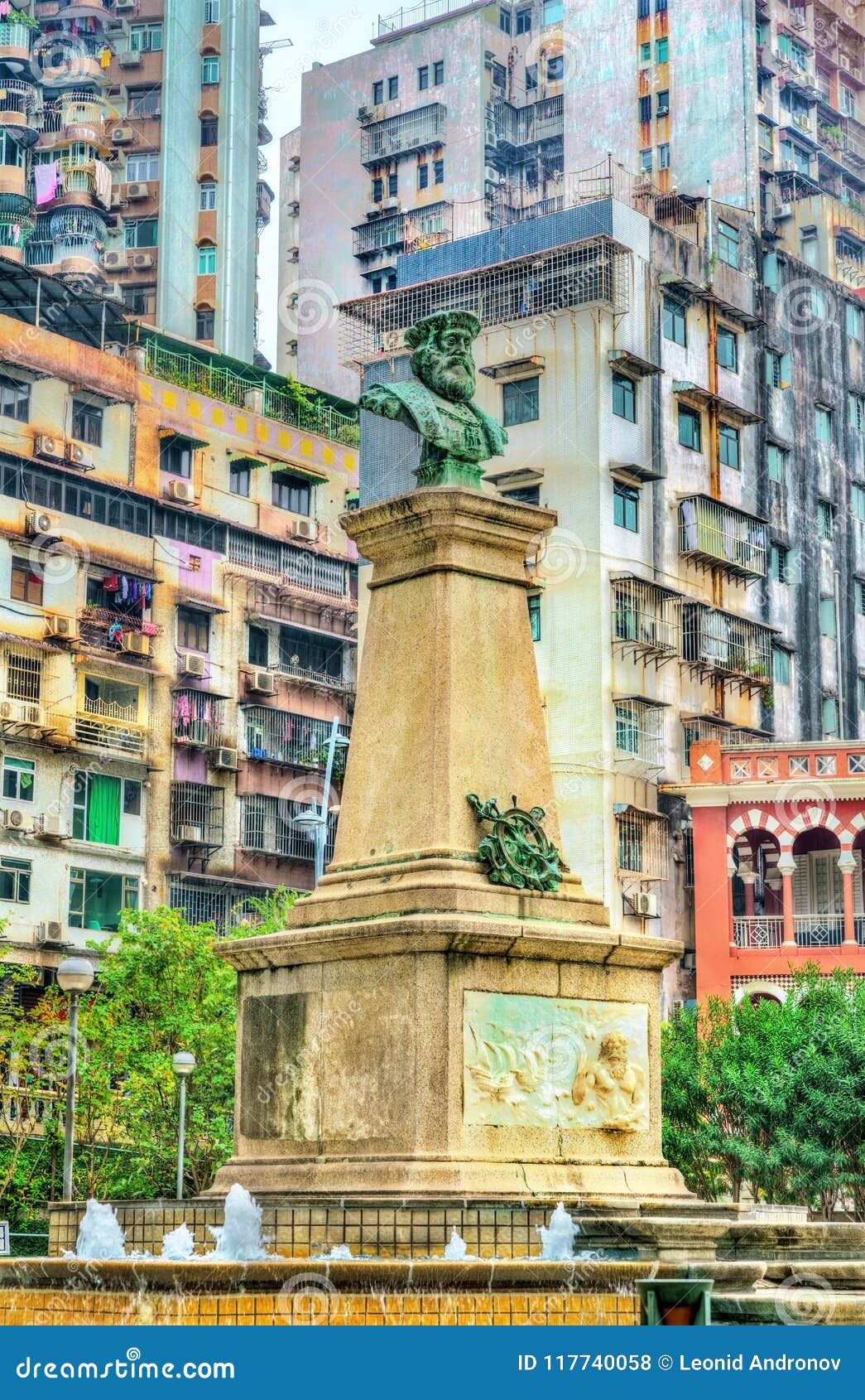 Statue of Vasco Da Gama in Macau, China Stock Photo - Image of museum ...
