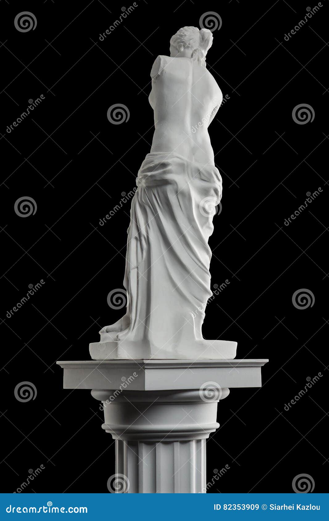 A Statue of Venus, Plaster Column Stock Image - Image of antique, body ...