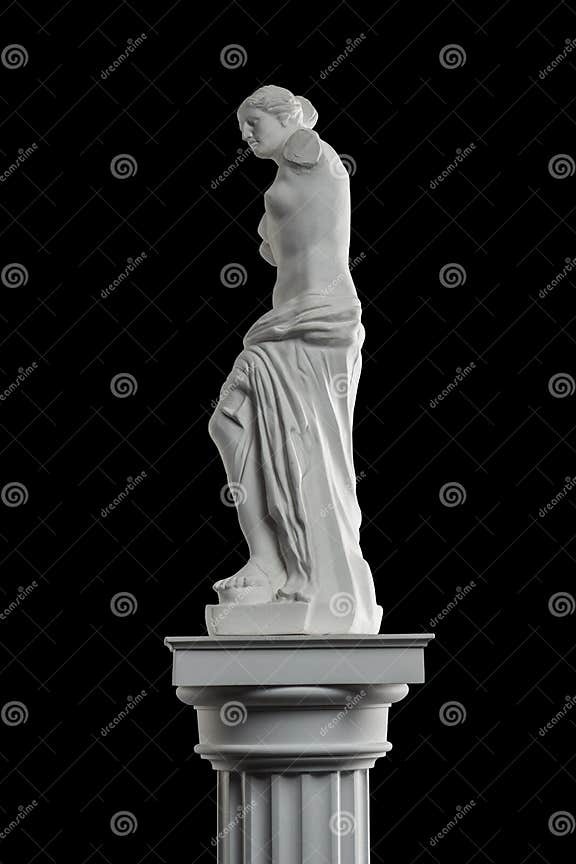 A Statue of Venus, Plaster Column Stock Photo - Image of greek, female ...