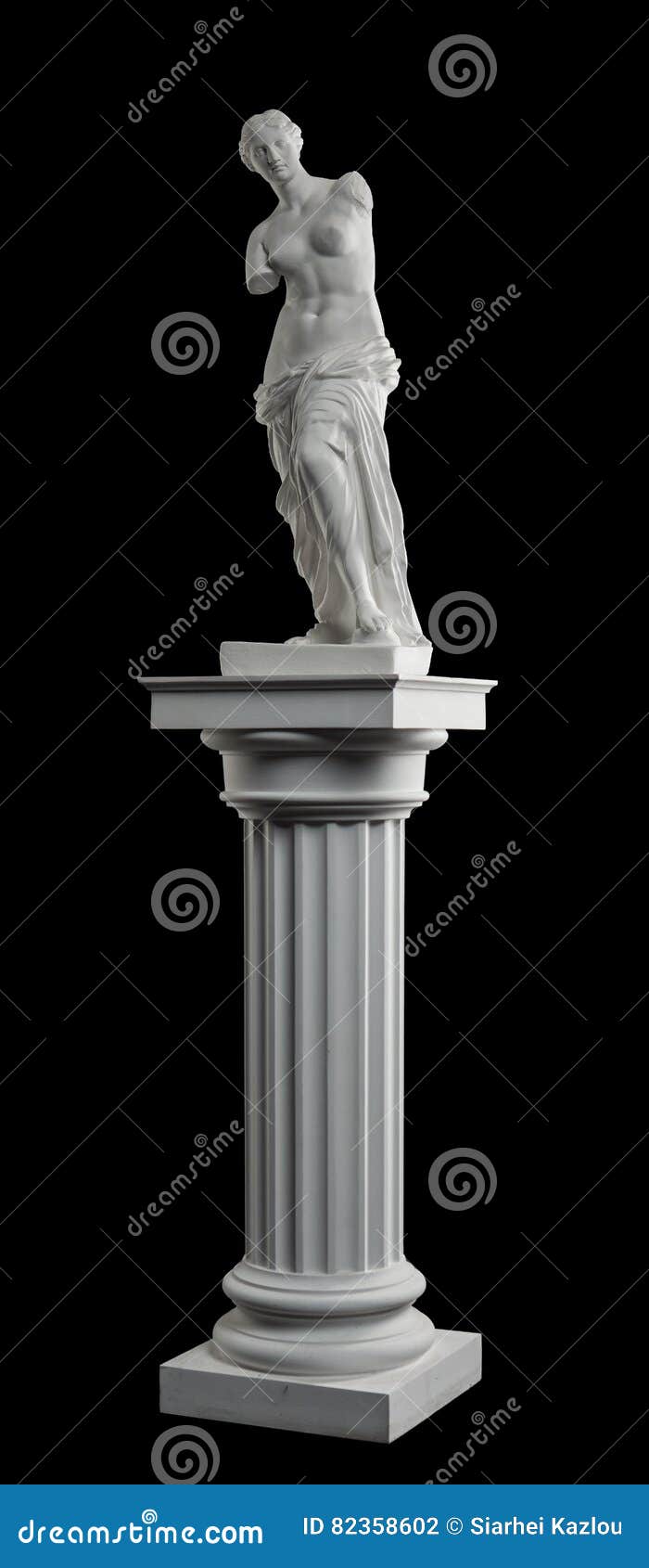 A Statue of Venus, Plaster Column Stock Photo - Image of body, goddess ...